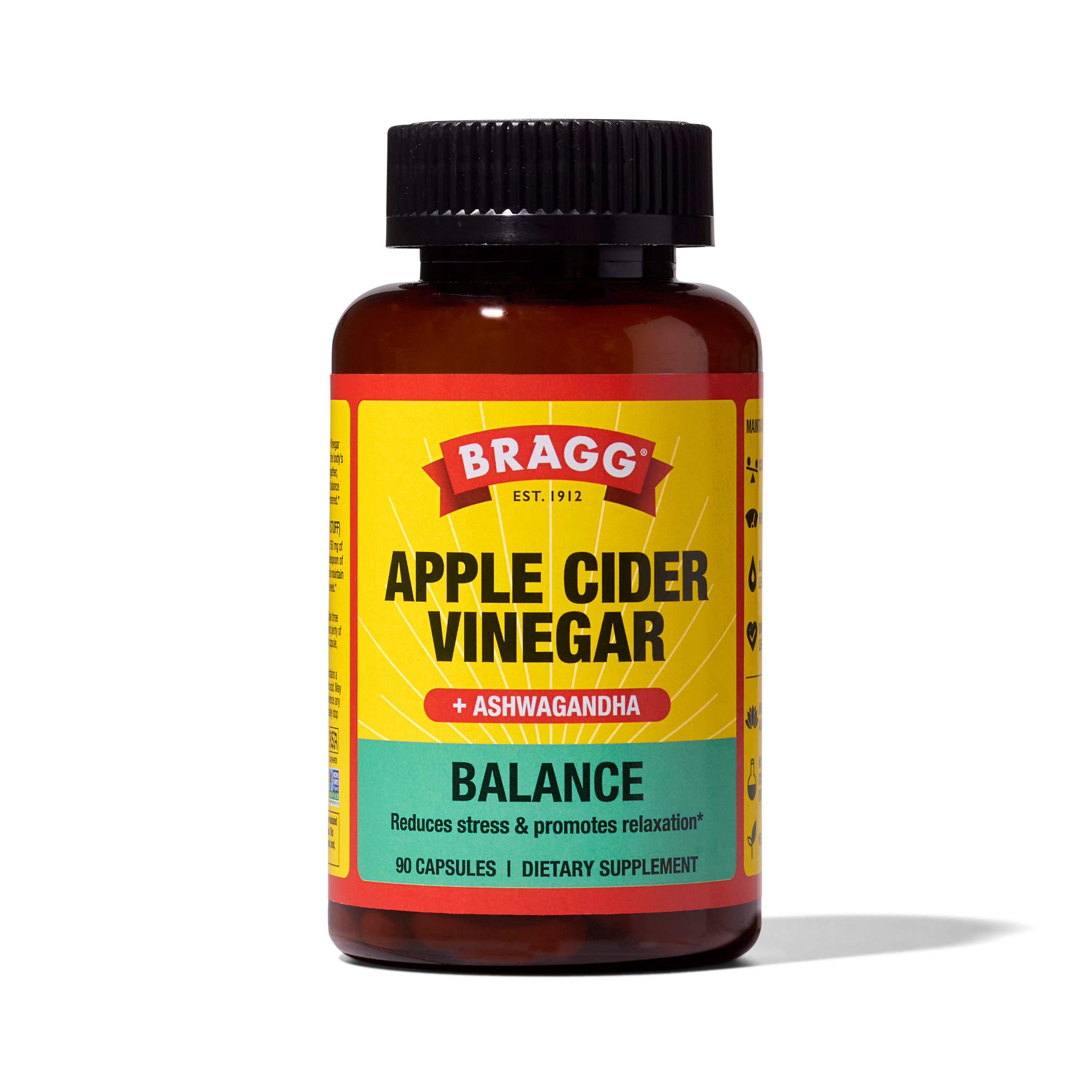 Bragg Apple Cider Vinegar + Ashwagandha Balance Capsules - Shop Diet ...