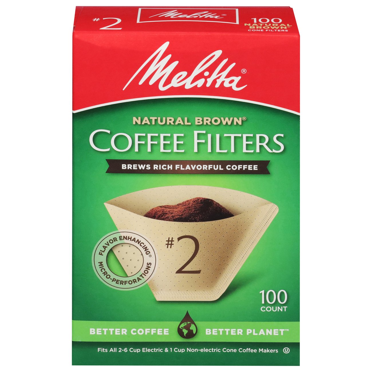 Melitta No. 2 Coffee Filters - Natural Brown - Shop Coffee filters at H-E-B