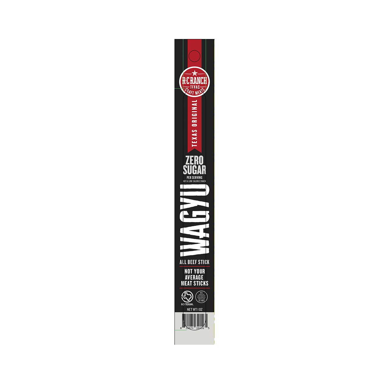 R-C Ranch Zero Sugar Wagyu Beef Stick - Texas Original - Shop Jerky at ...