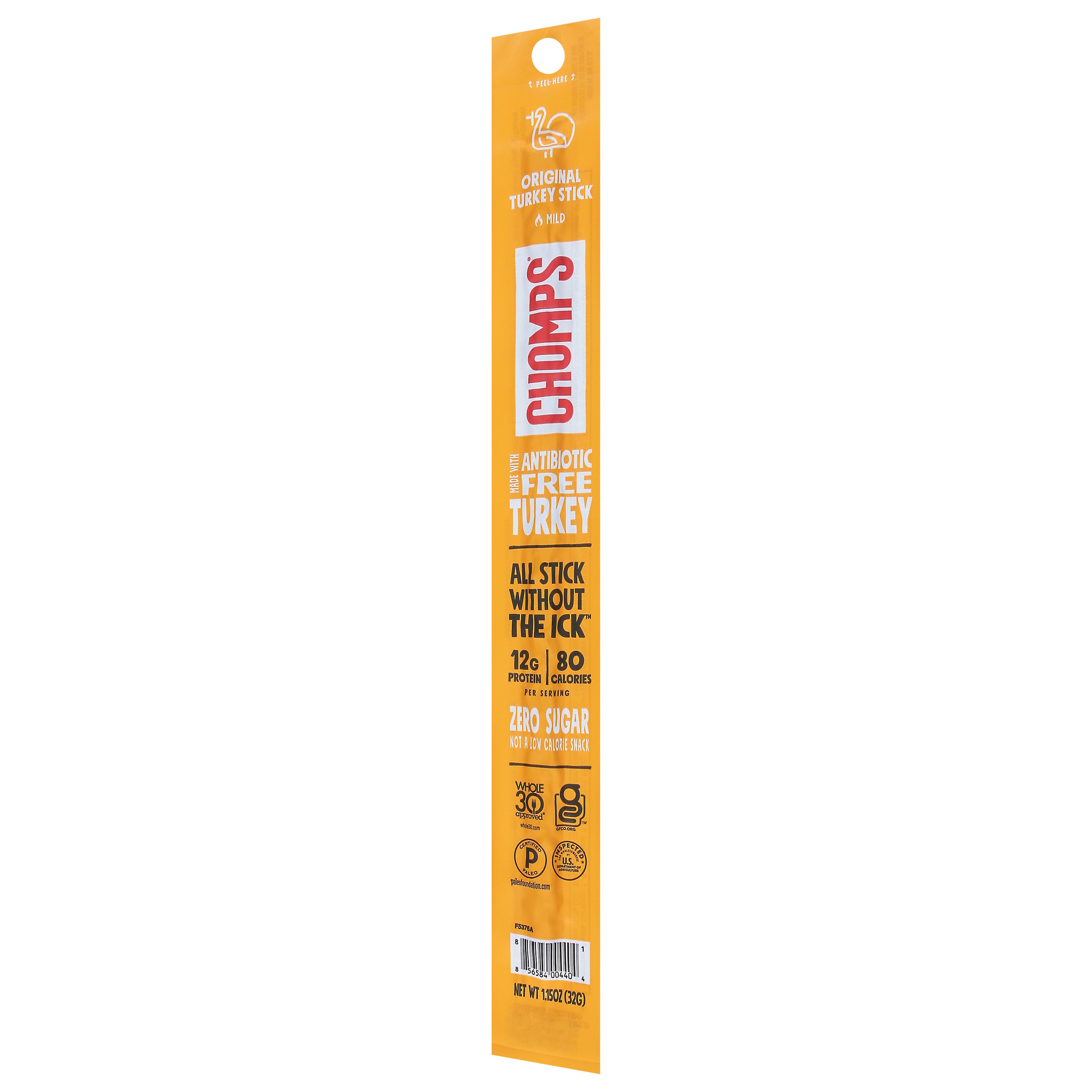 Chomps 12g Protein Original Turkey Jerky Meat Stick - Shop Jerky at H-E-B