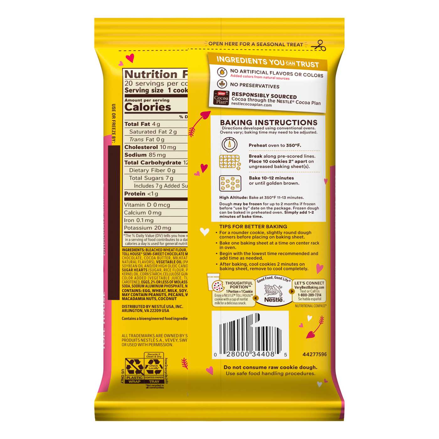 Nestle Toll House Valentine's Chocolate Chip Cookies - Shop Biscuit ...