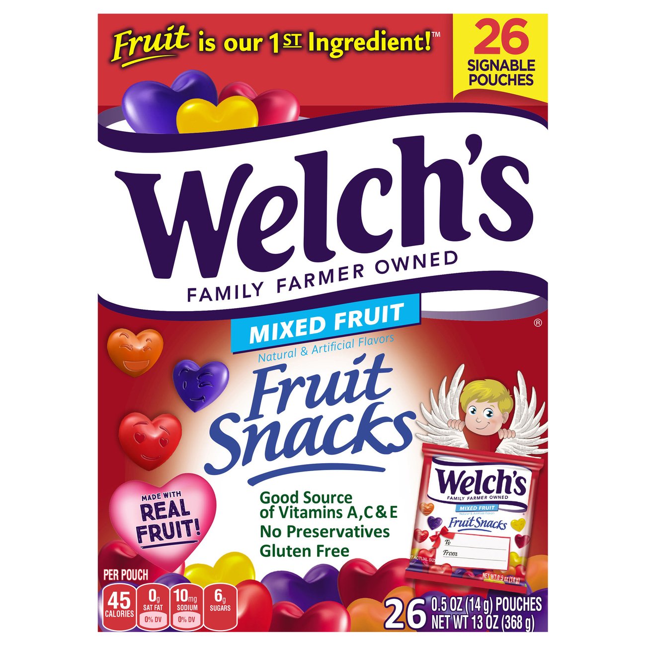 Welch's Valentine's Day Fruit Snacks - Mixed Fruit - Shop Fruit snacks ...