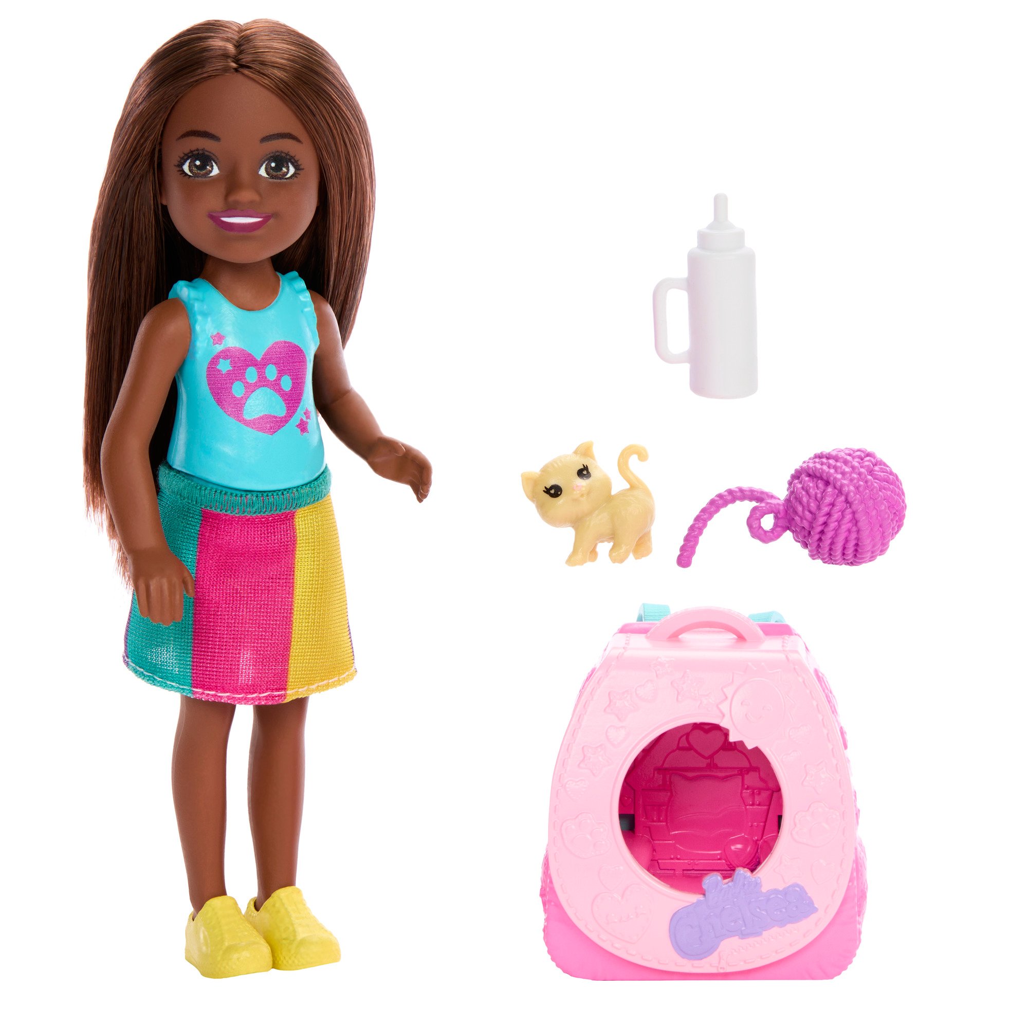 Barbie Family & Friends Chelsea Kitty Backpack Doll - Shop Action ...