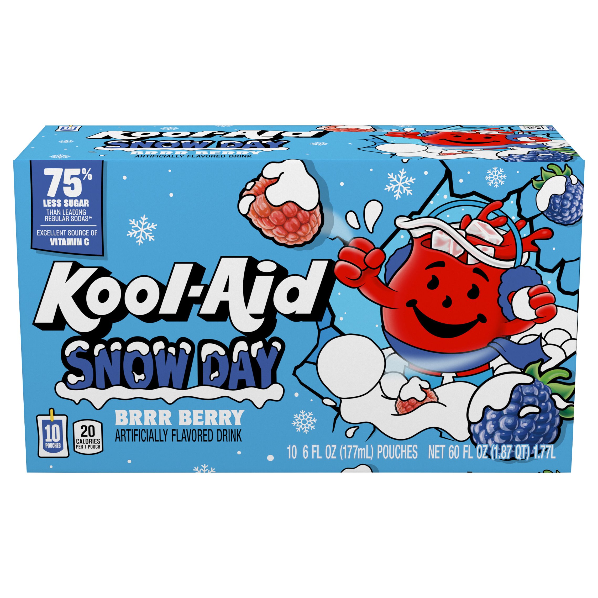 Kool-Aid Snow Day Brrr Berry 10 pk Juice Pouches - Shop Juice at H-E-B