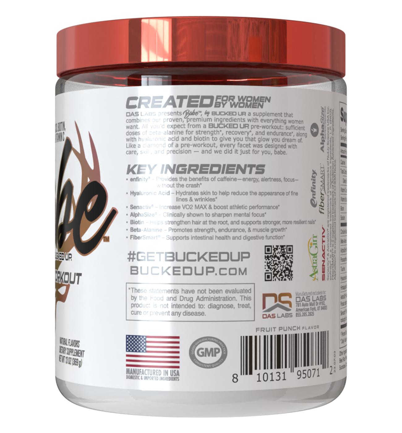 Bucked Up Babe Pre-Workout - Fruit Punch - Shop Diet & fitness at H-E-B