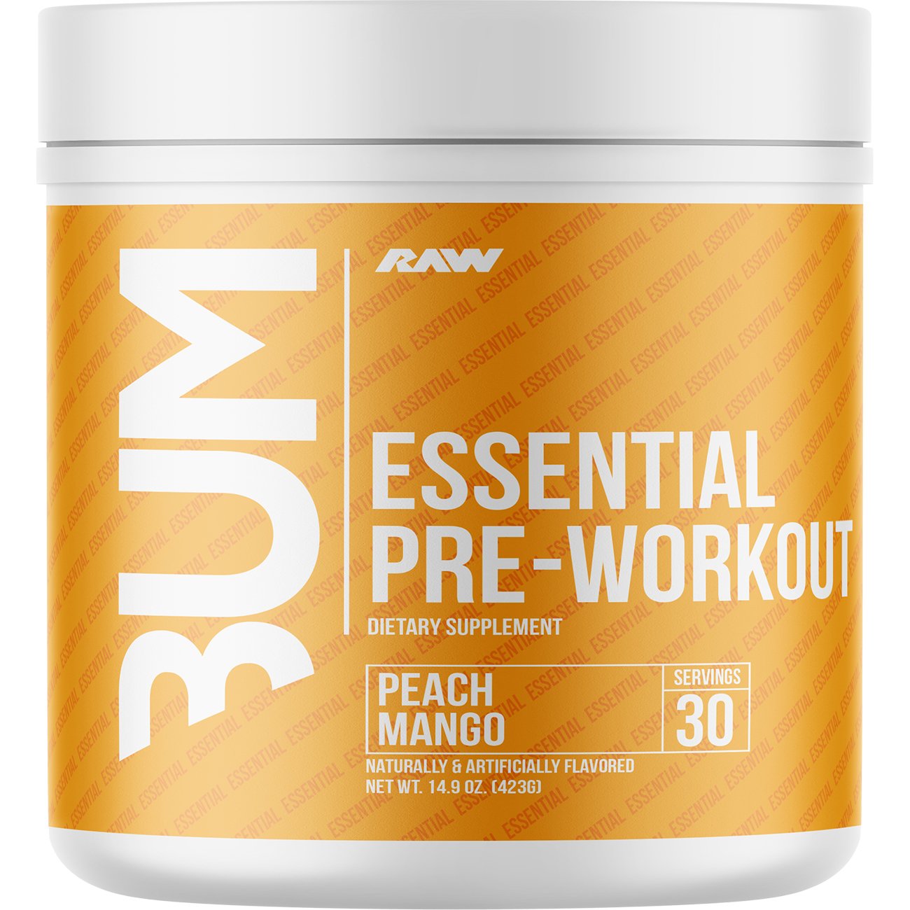 Raw Bum Essential Pre-Workout - Peach Mango - Shop Diet & fitness at H-E-B