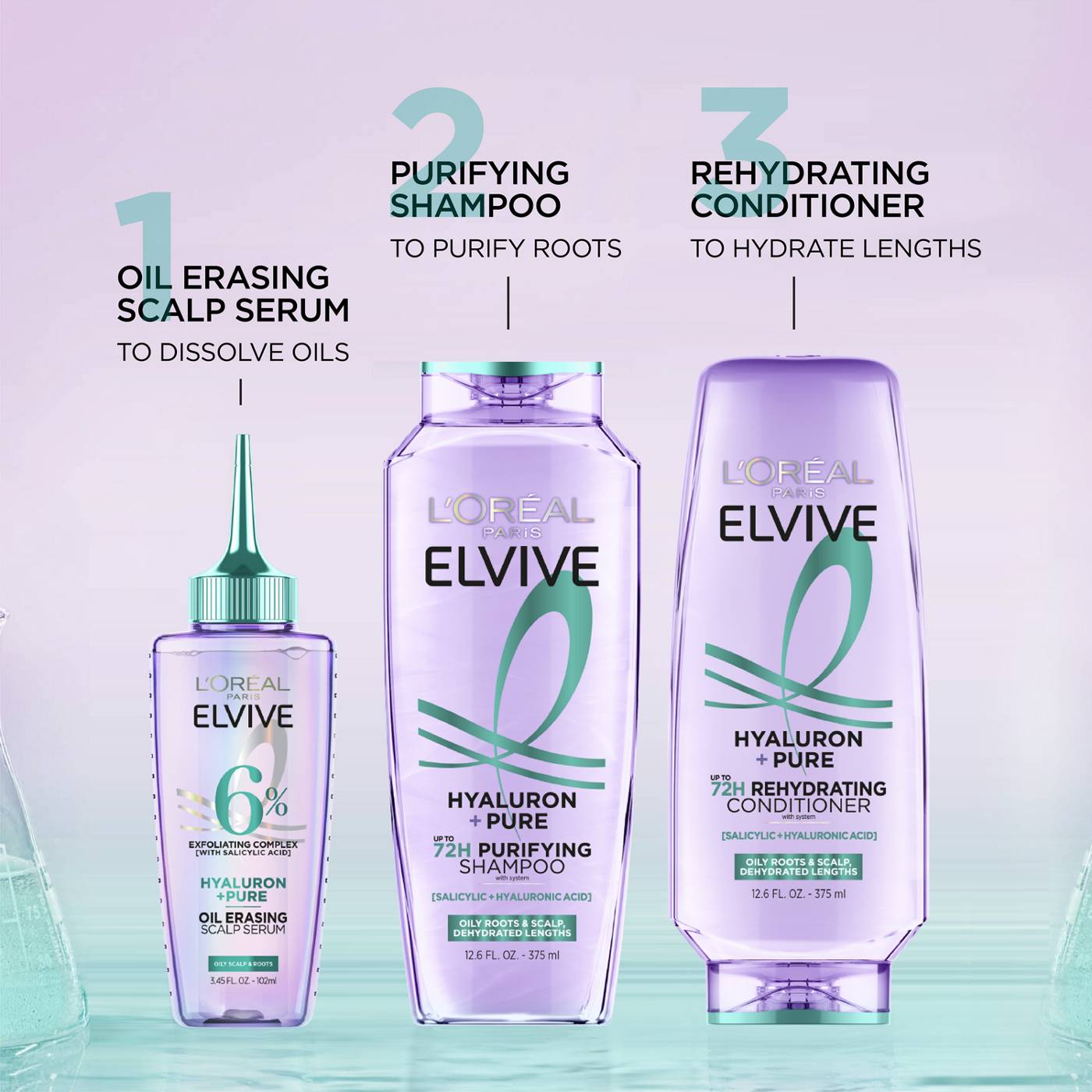 L'Oréal Paris Elvive Hyaluron + Pure 72hr Purifying Shampoo - Shop ...