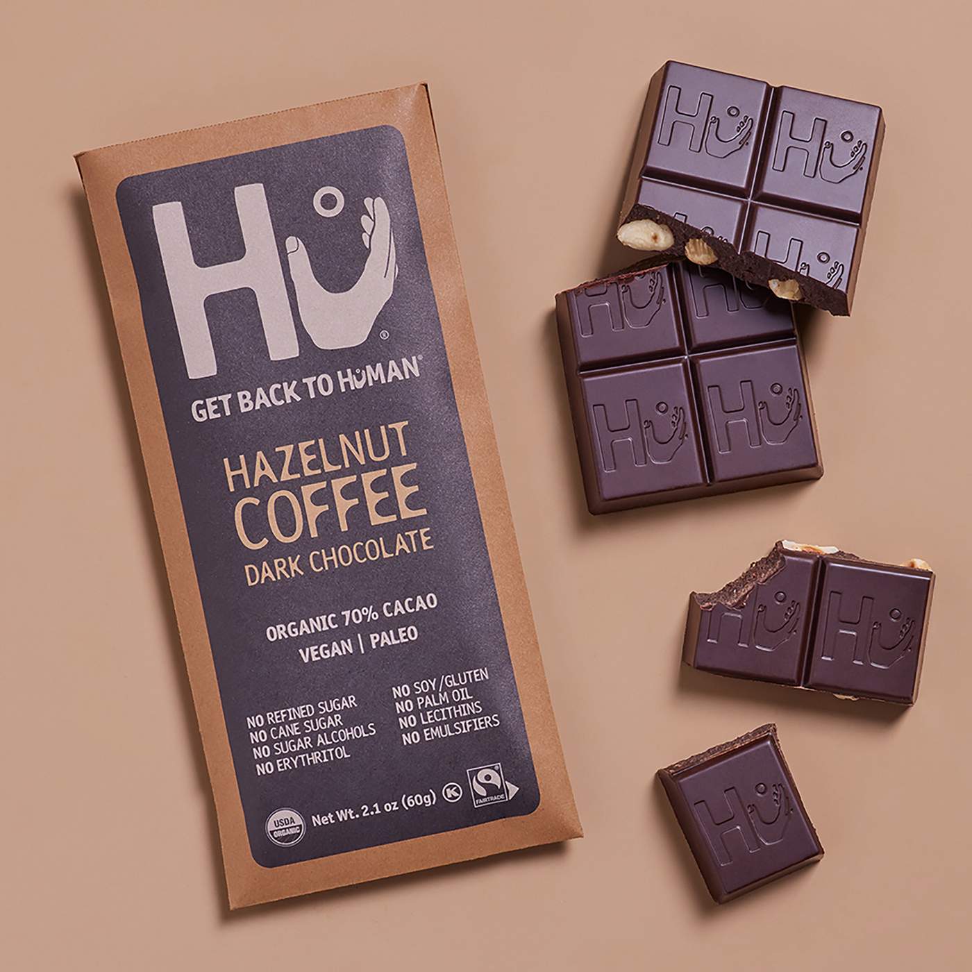 Hu Organic Hazelnut Coffee Dark Chocolate Bar - Shop Candy at H-E-B