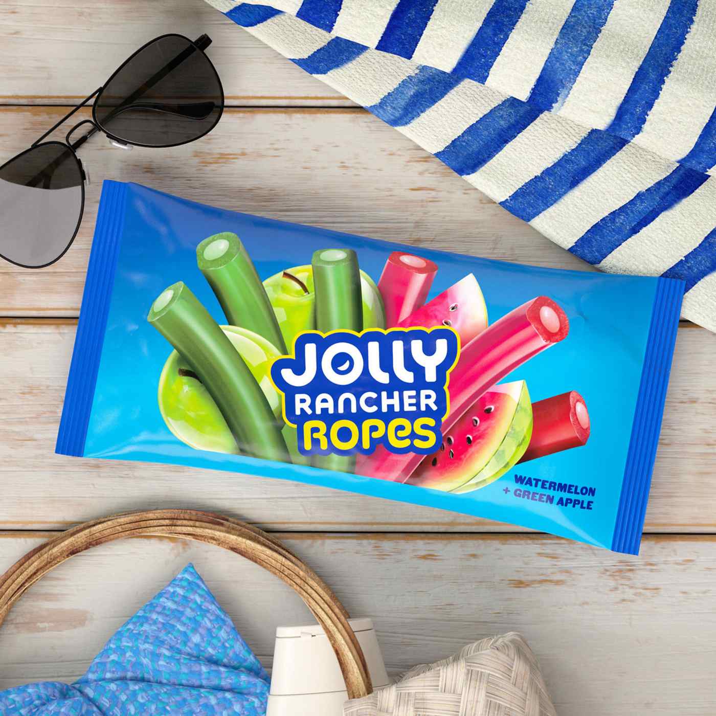 Jolly Rancher Watermelon & Green Apple Ropes - Shop Candy at H-E-B