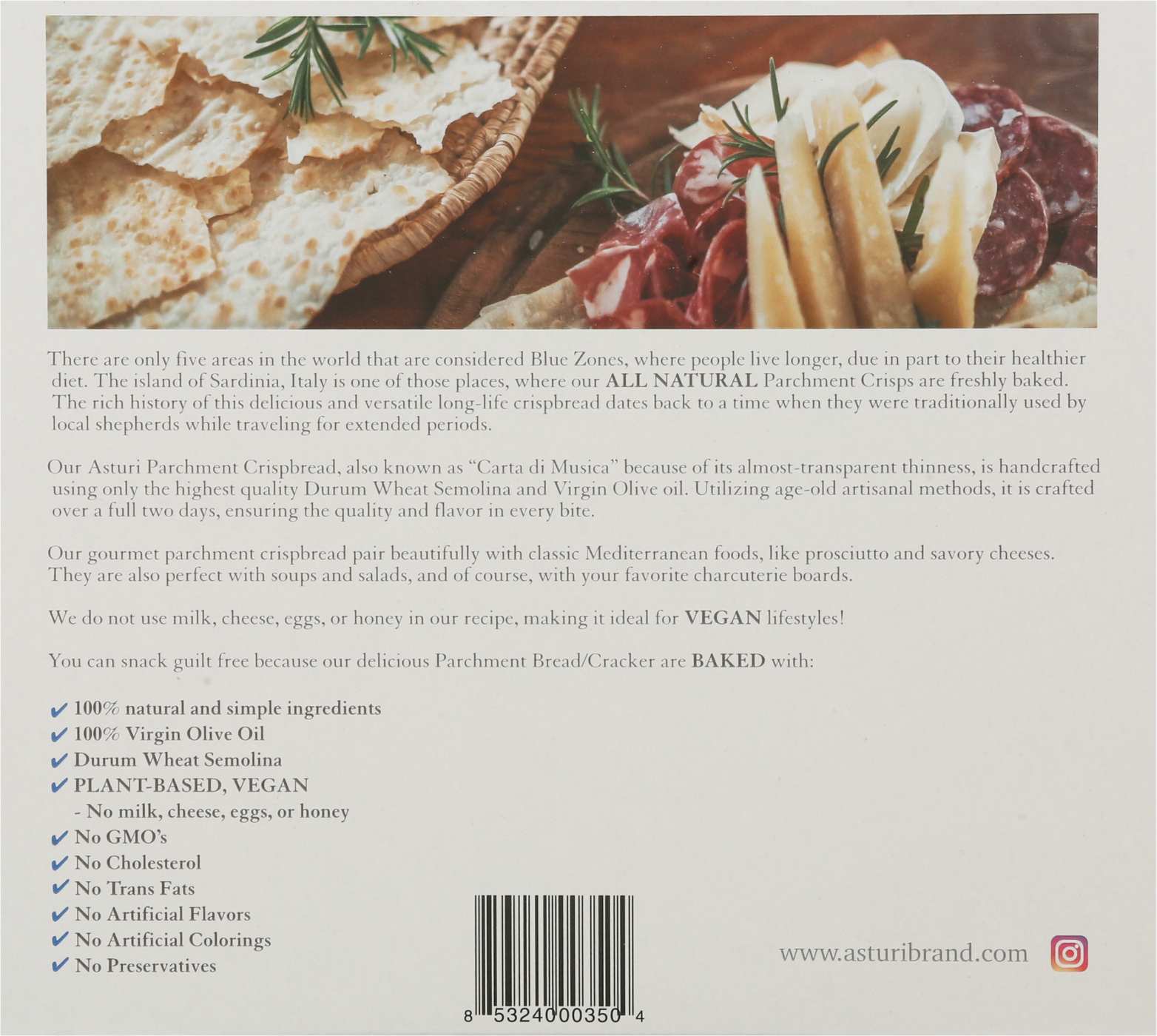 Asturi Parchment Crispbread - Classico - Shop Crackers & breadsticks at ...