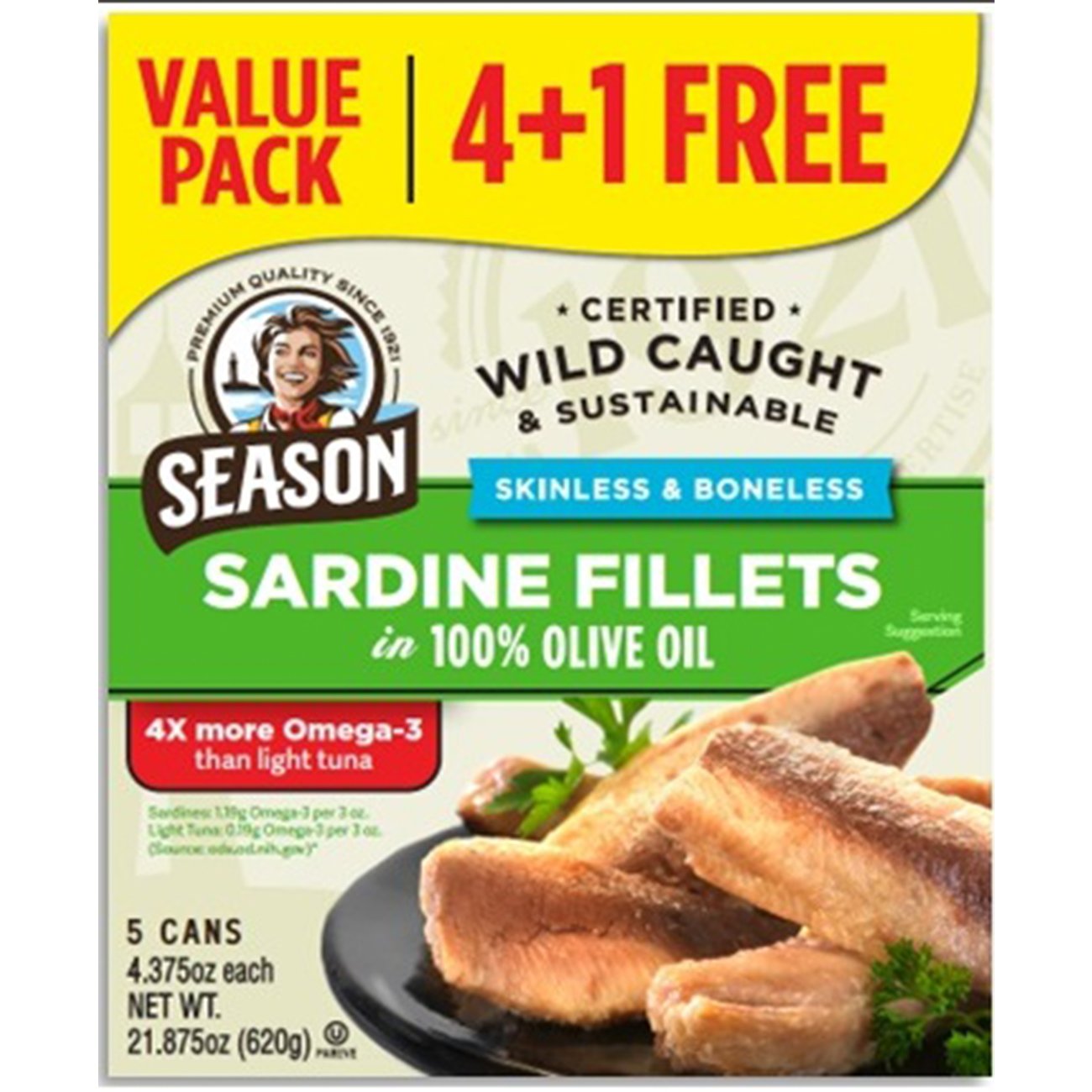 Season Boneless & Skinless Sardine Fillets 5 Pack - Shop Seafood at H-E-B