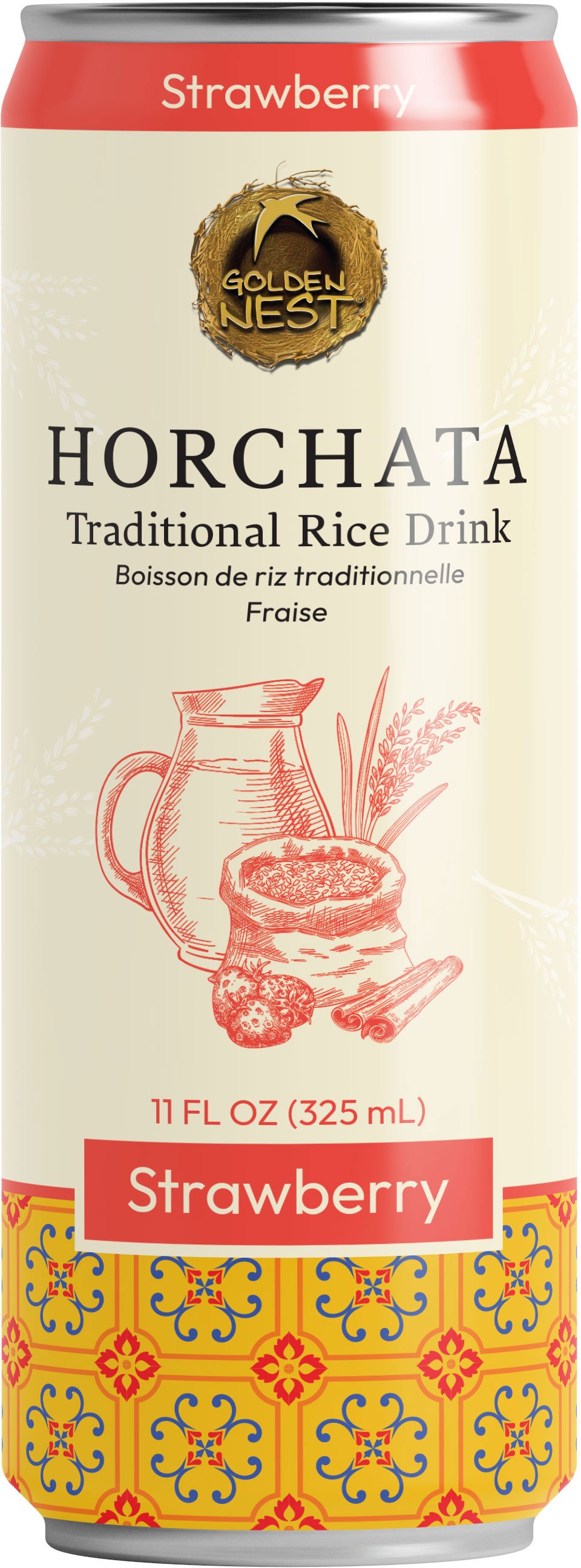 Golden Nest Strawberry Horchata Traditional Rice Drink, 11 oz | Central ...