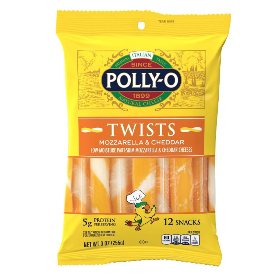 Polly-O Mozzarella & Cheddar Twists String Cheese - Shop Cheese at H-E-B