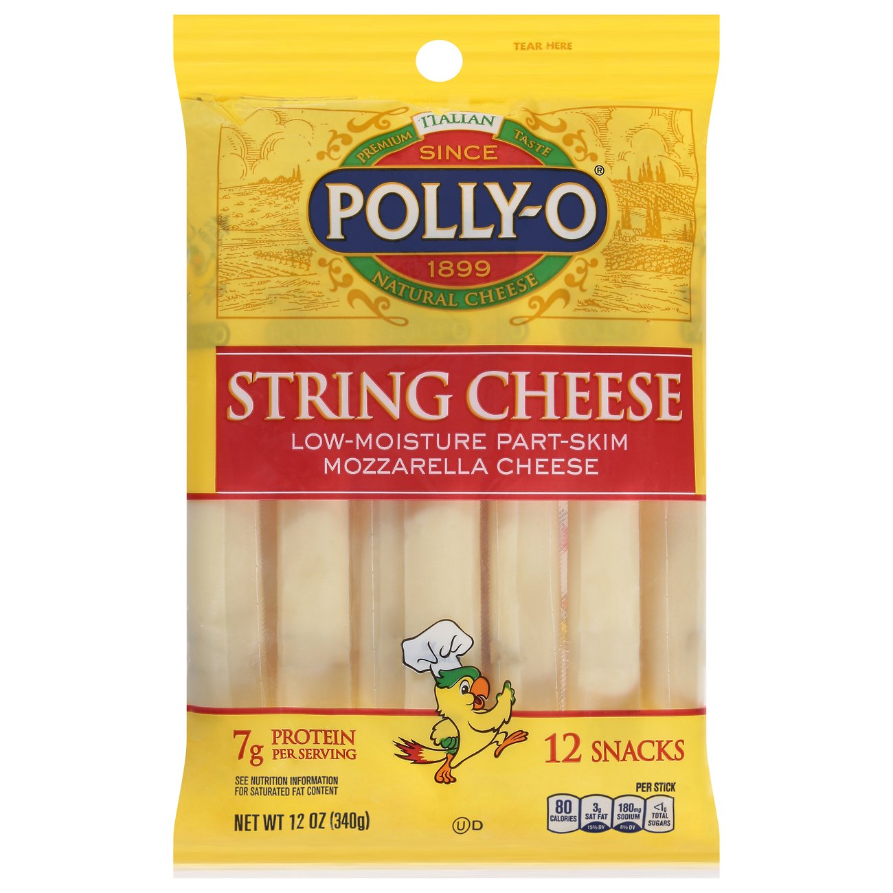 Polly-O Low Moisture Part-Skim Mozzarella String Cheese - Shop Cheese ...