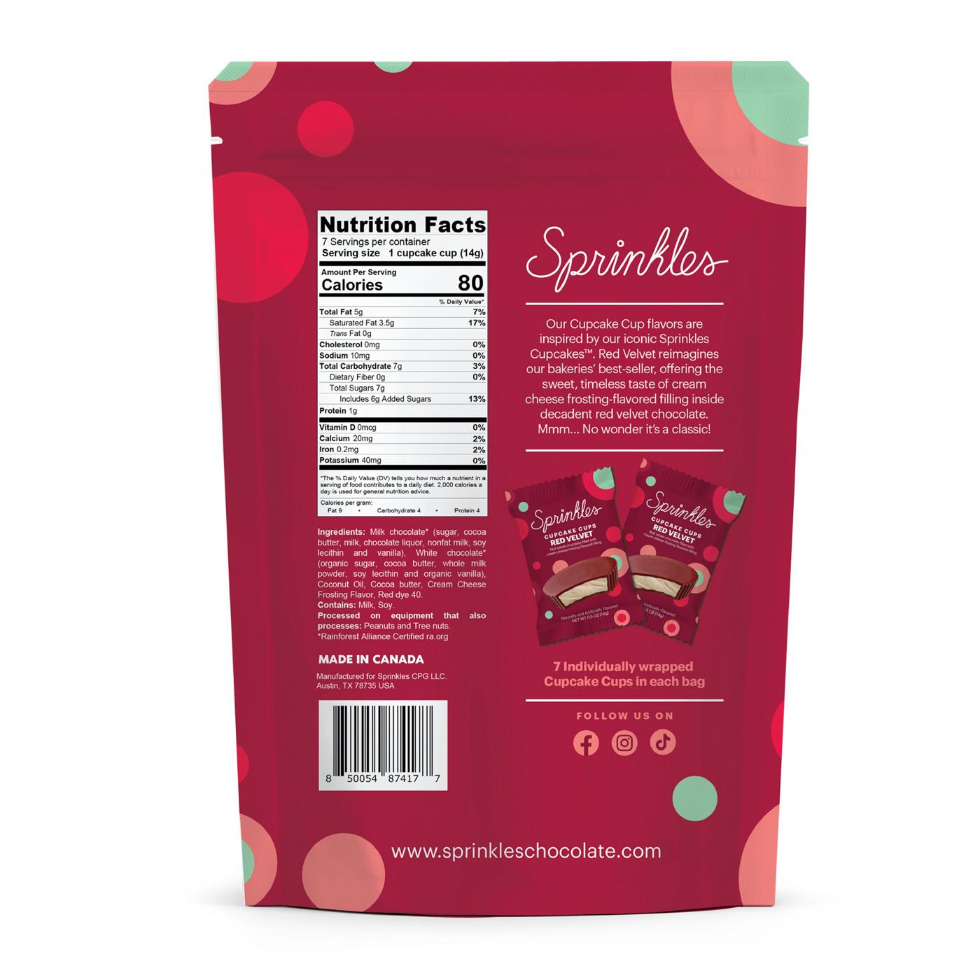 Sprinkles Red Velvet Cupcake Cups - Shop Candy at H-E-B