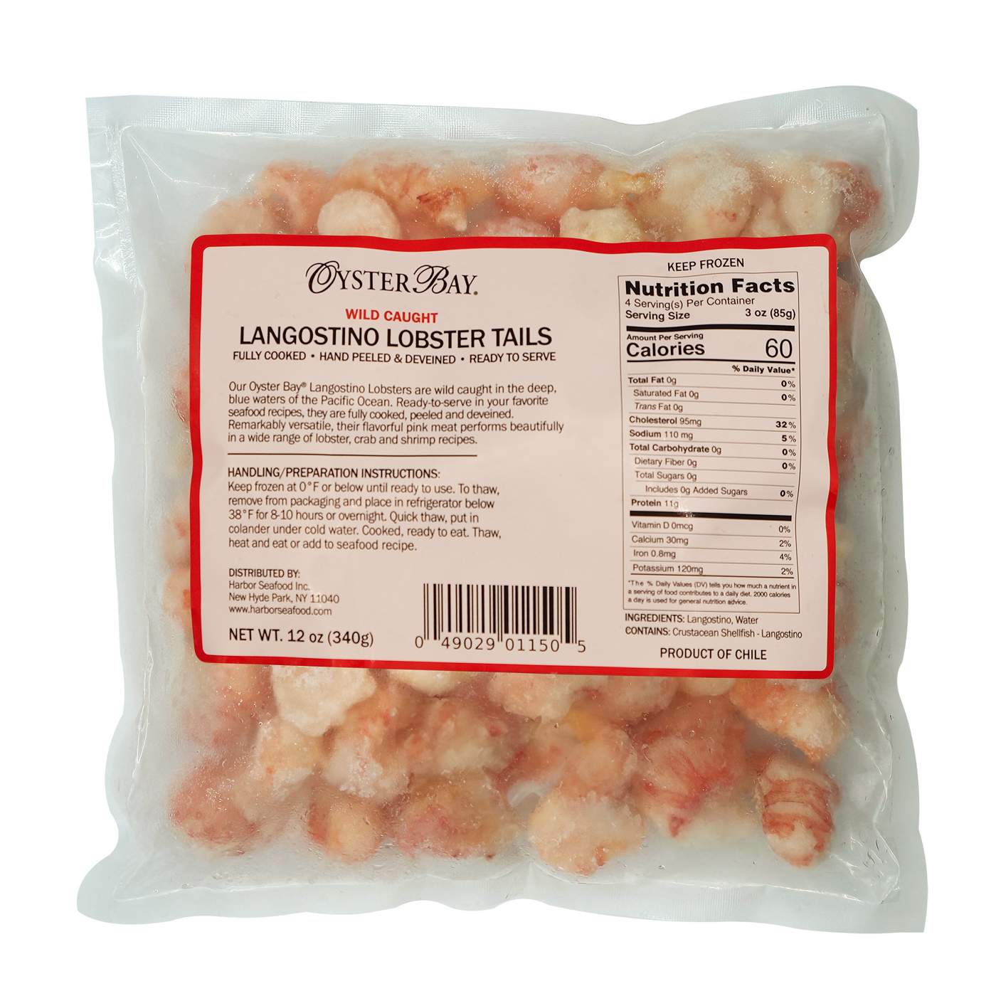 Harbor Seafood Frozen Wild Caught Langostino Lobster Tails - Shop ...