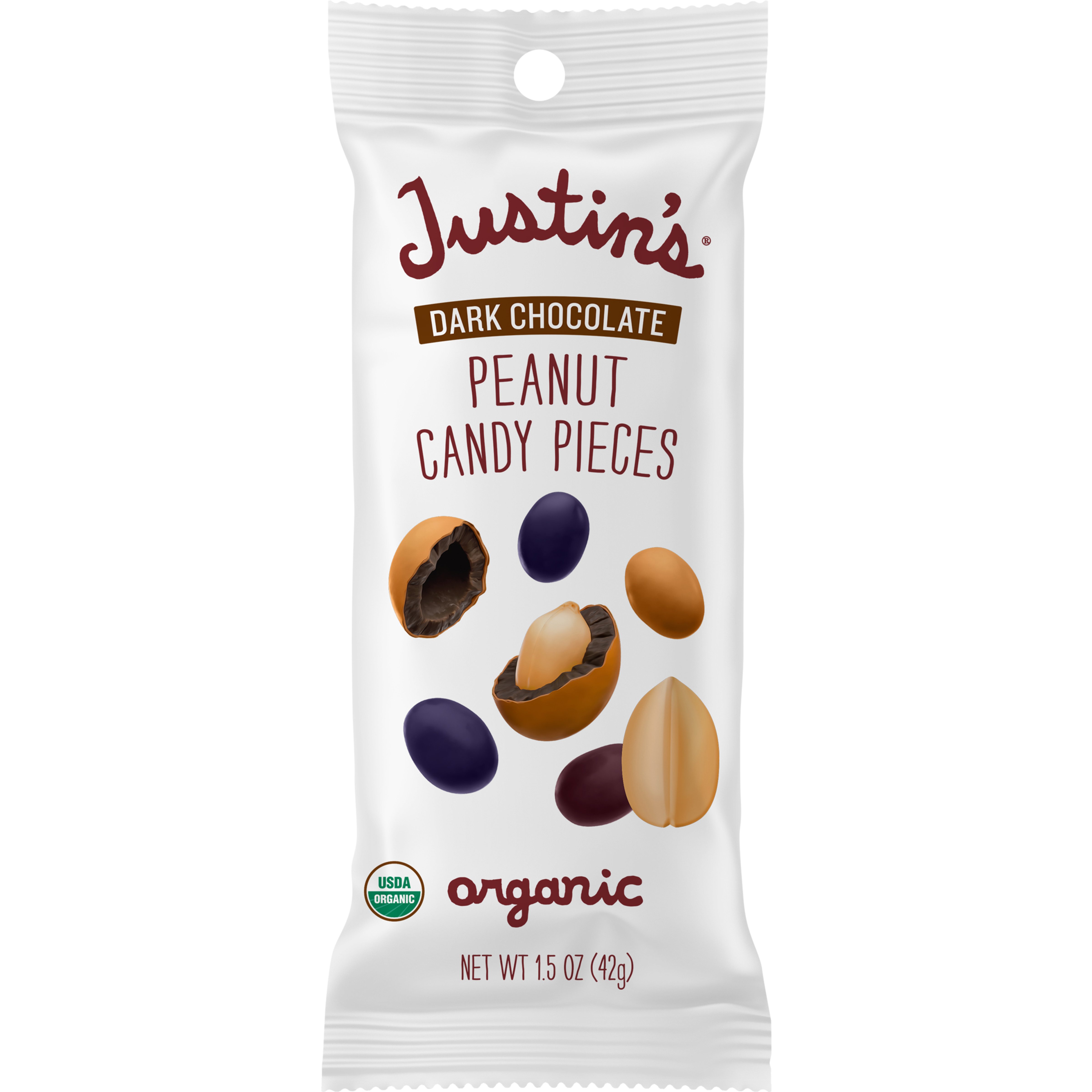 Justin's Organic Dark Chocolate Peanut Candy Pieces - Shop Candy at H-E-B
