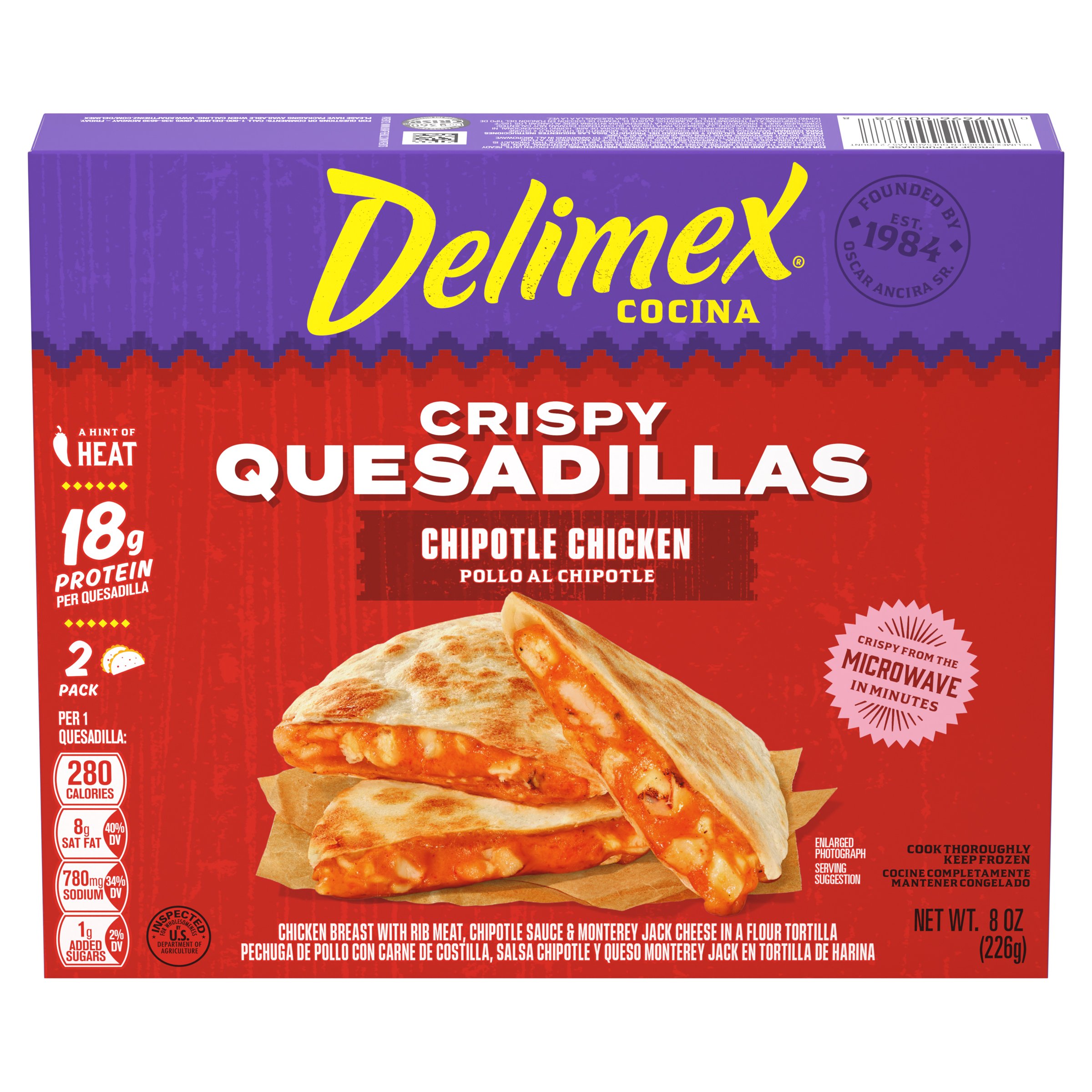 Delimex Crispy Quesadillas Chipotle Chicken - Shop Entrees & sides at H-E-B