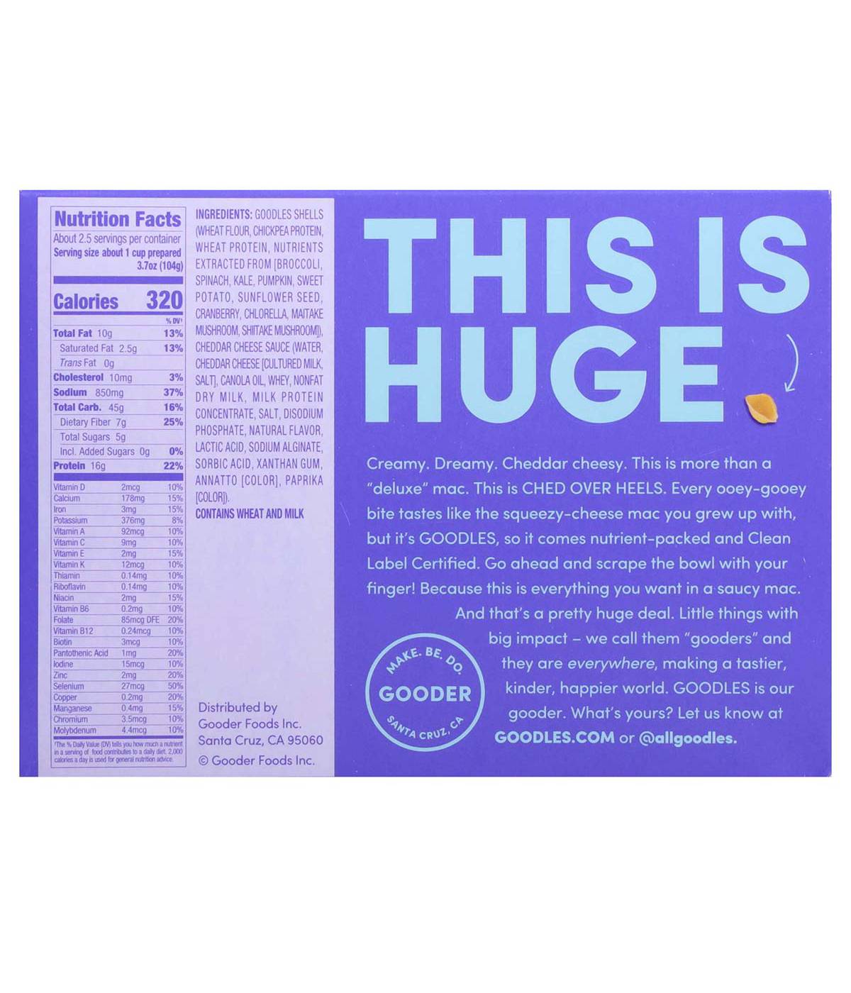 Goodles 16g Protein Ched Over Heels Mac & Cheese - Shop Pantry meals at ...