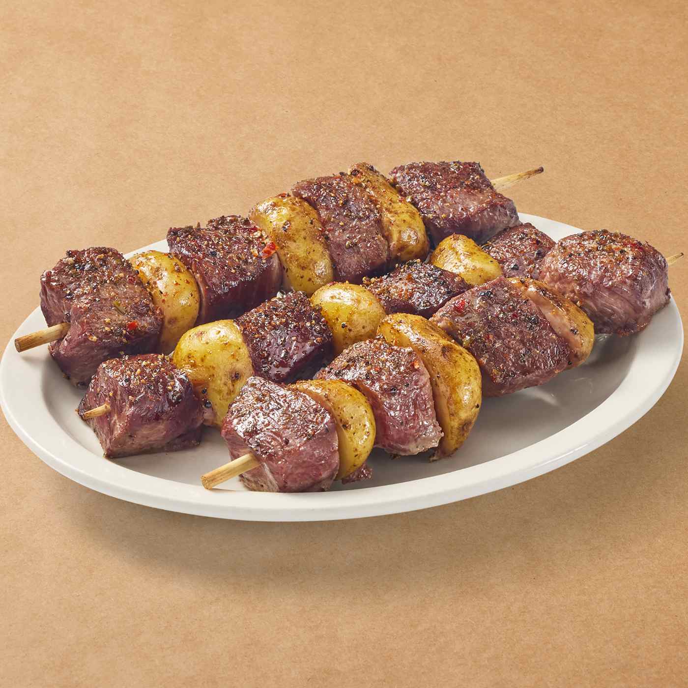 H-E-B Meat Market Seasoned Steak ’n Tater Kabob - Shop Beef at H-E-B