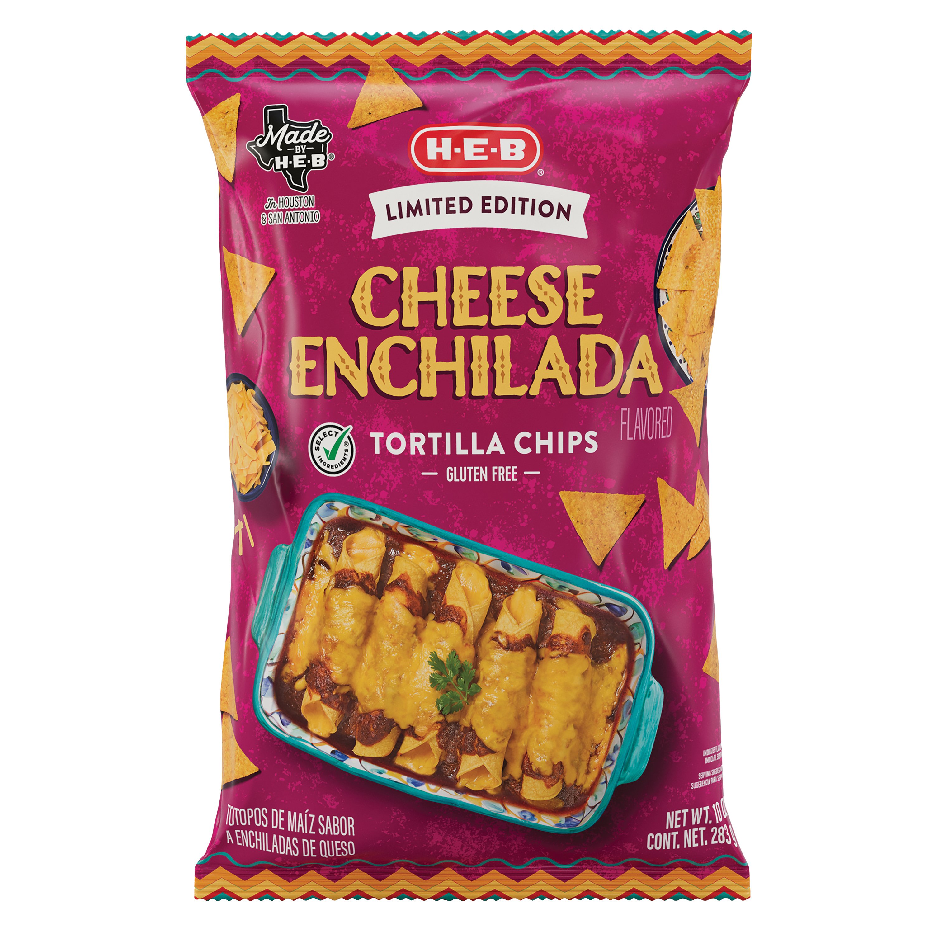 H-E-B Cheese Enchilada Flavored Tortilla Chips - Shop Chips at H-E-B