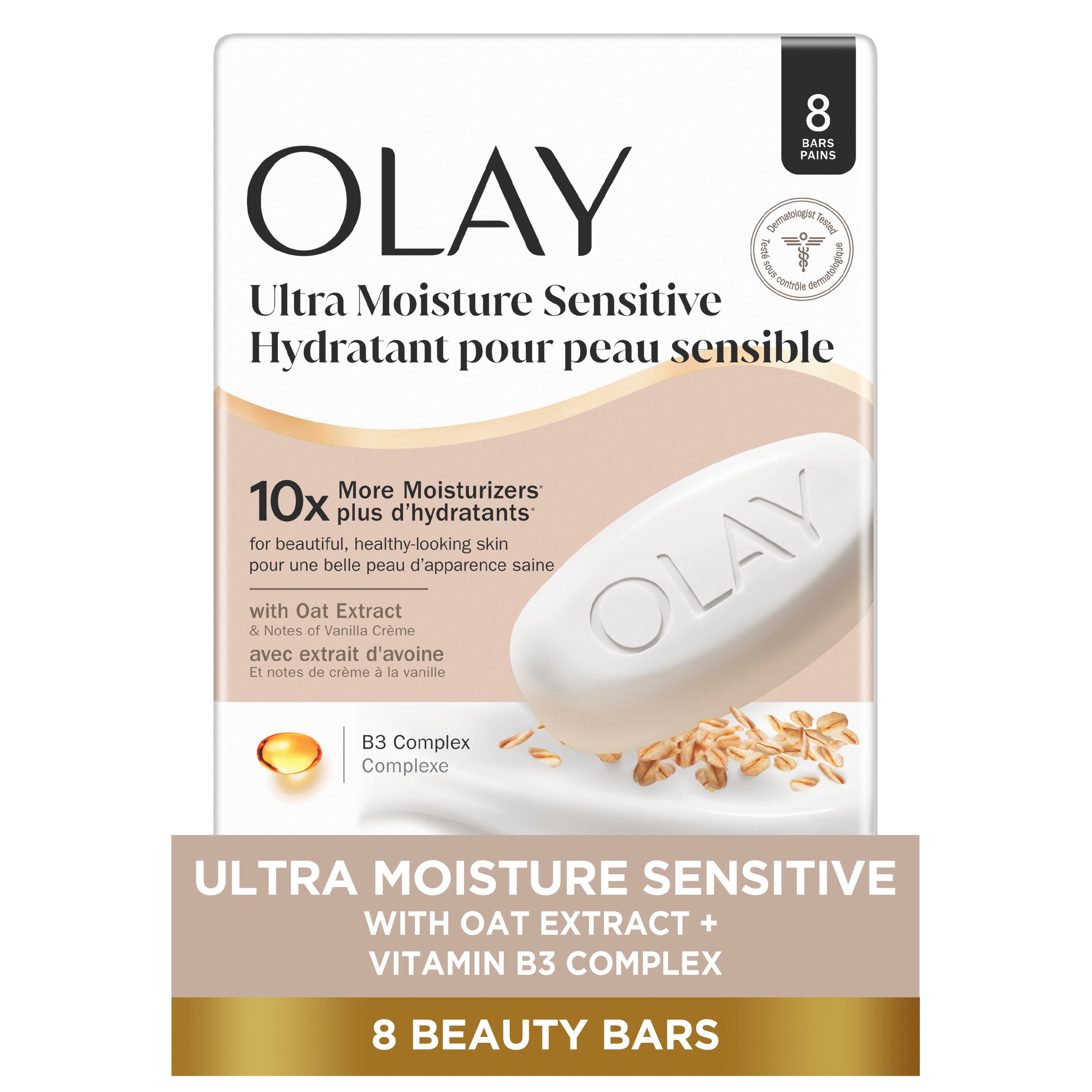Olay Ultra Moisture Sensitive Beauty Bar Soap - Oat Extract - Shop Hand & bar soap at H-E-B