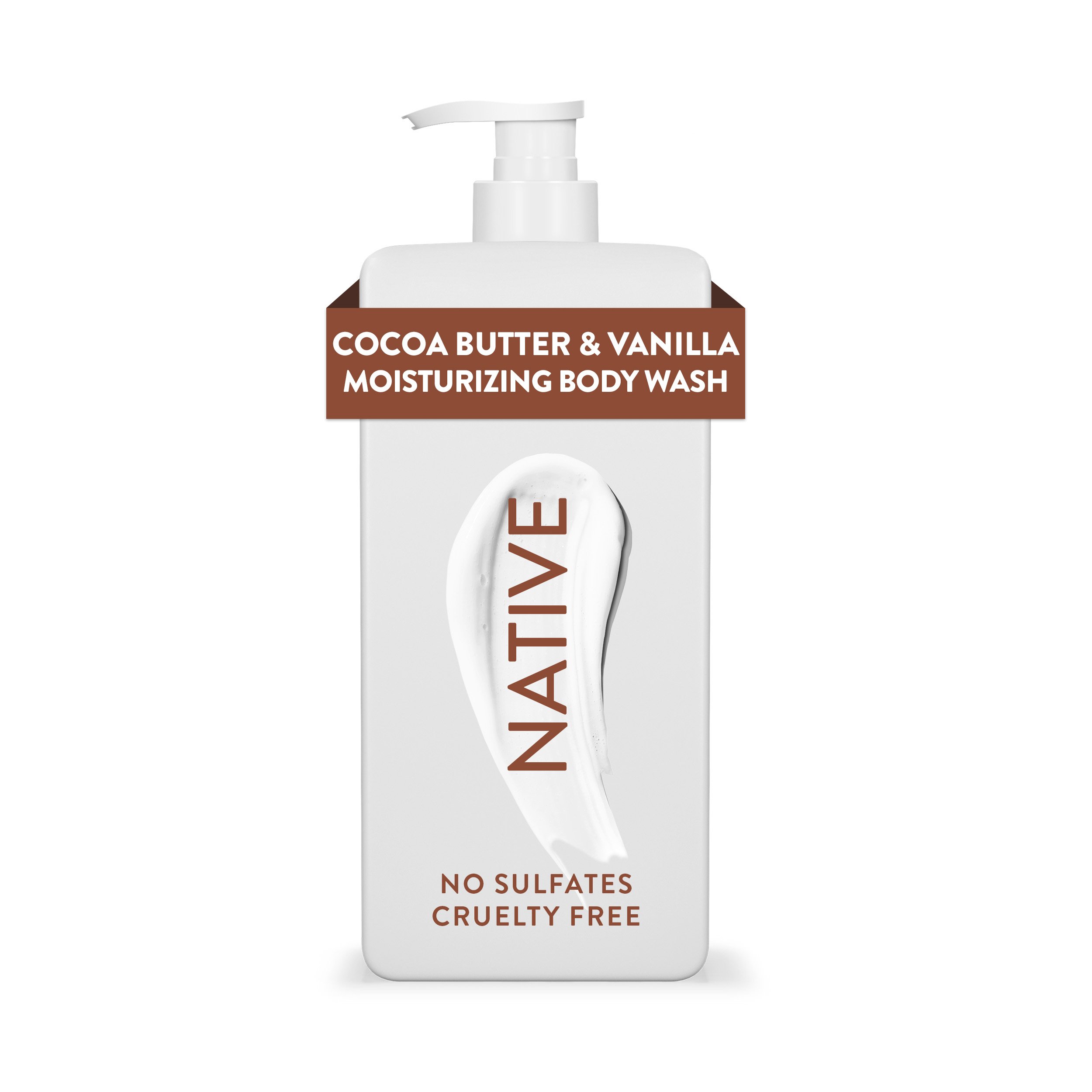 Native Moisturizing Body Wash - Cocoa Butter & Vanilla, Sulfate Free ...