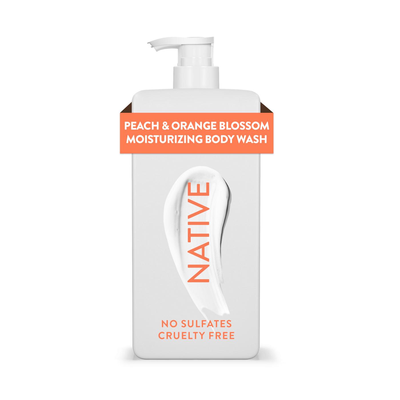 Native Moisturizing Body Wash - Peach & Orange Blossom, Sulfate Free ...