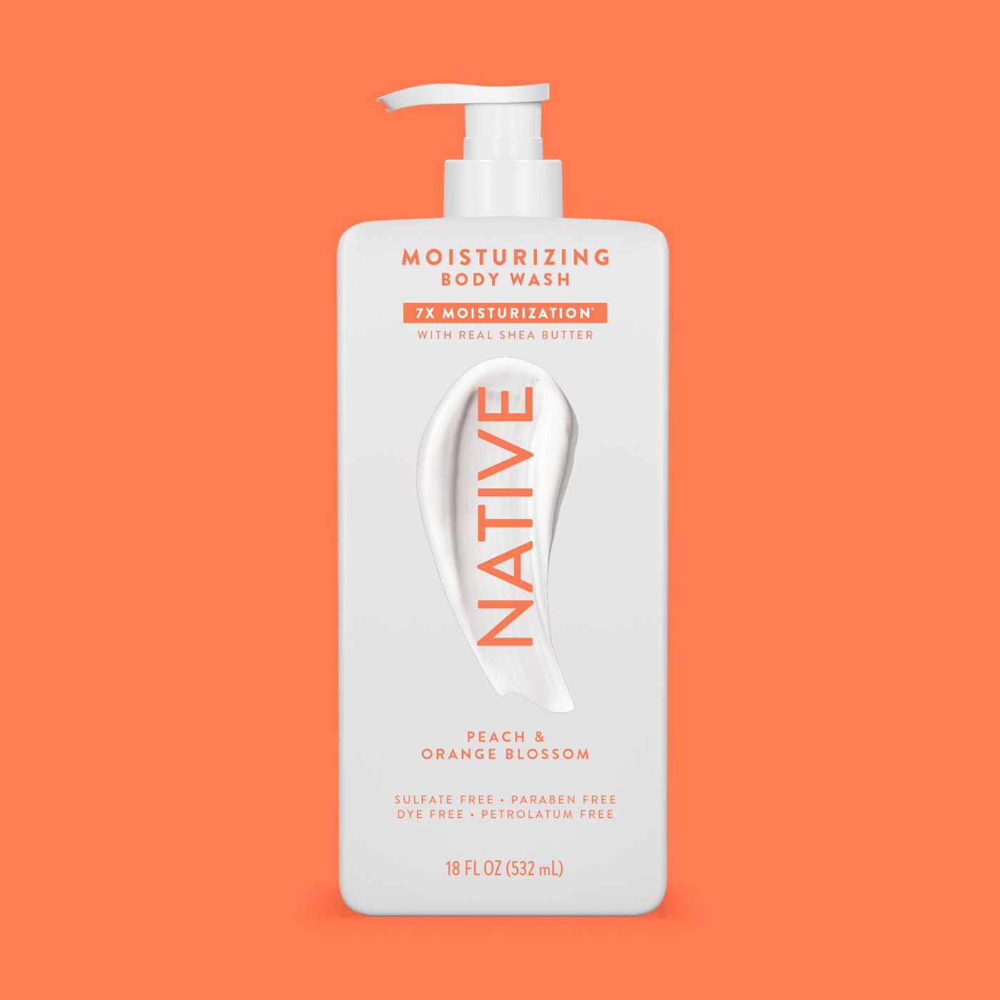 Native Moisturizing Body Wash - Peach & Orange Blossom, Sulfate Free ...