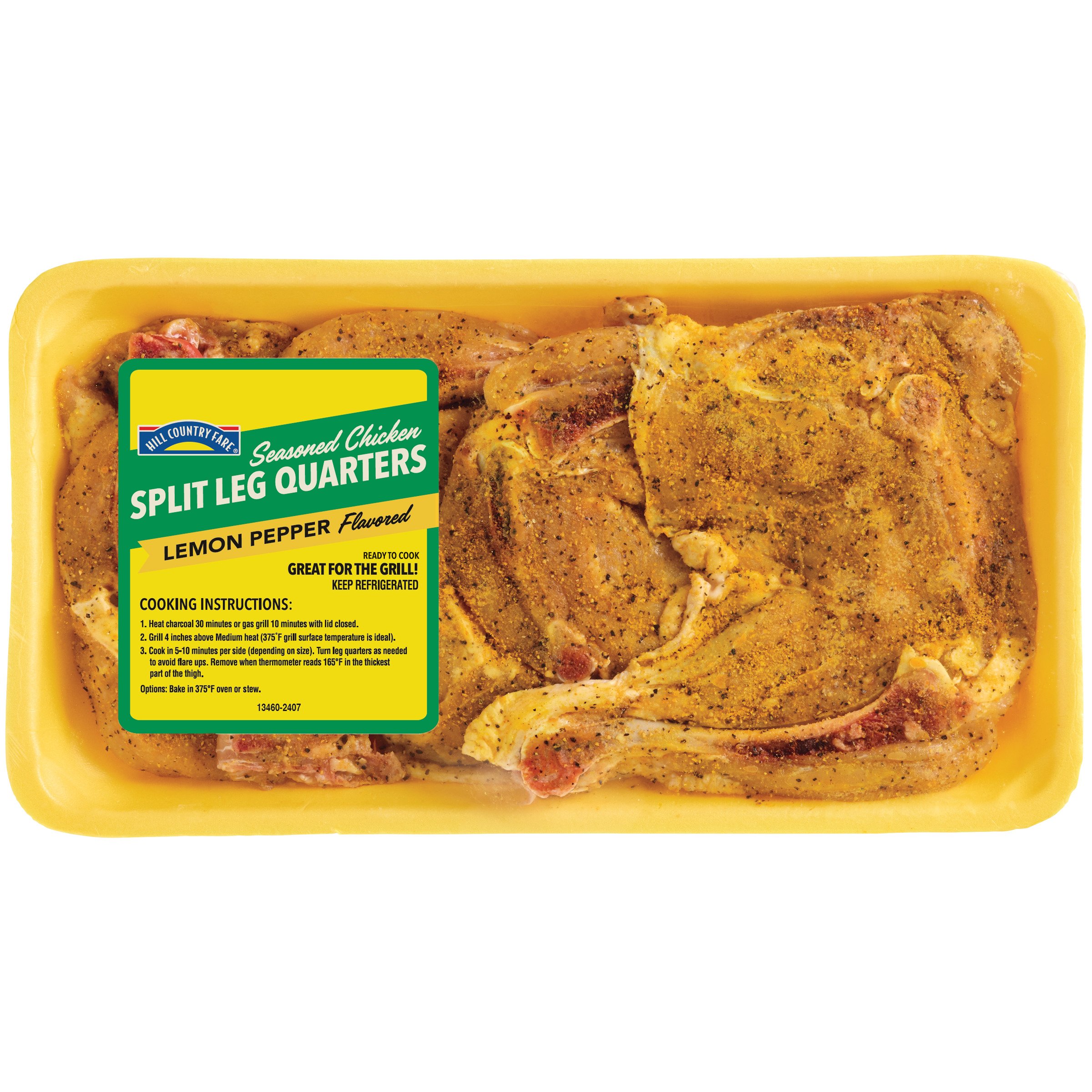 Hill Country Fare Seasoned Lemon Pepper Flavored Split Chicken Leg ...