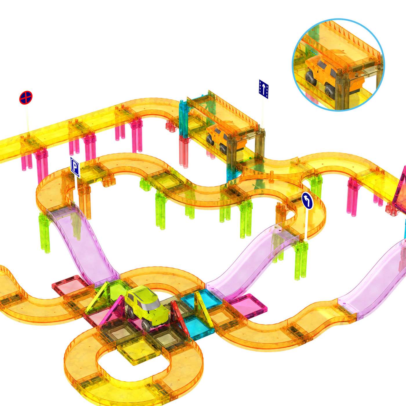 Picasso Tiles Mini Diamond Magnetic Tile Race Track Set - Shop Lego ...