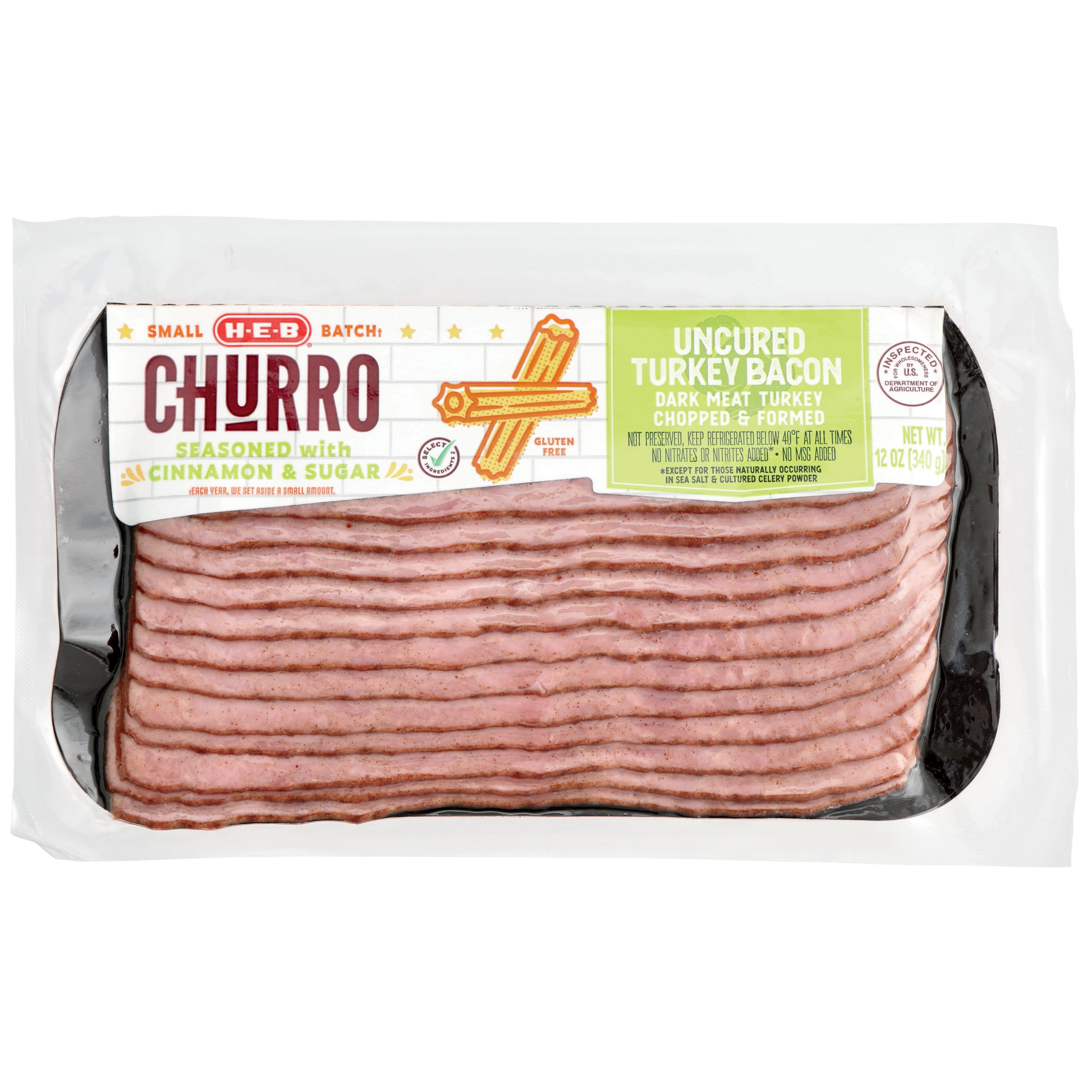 H-E-B Small Batch Churro Turkey Bacon - Shop Bacon at H-E-B