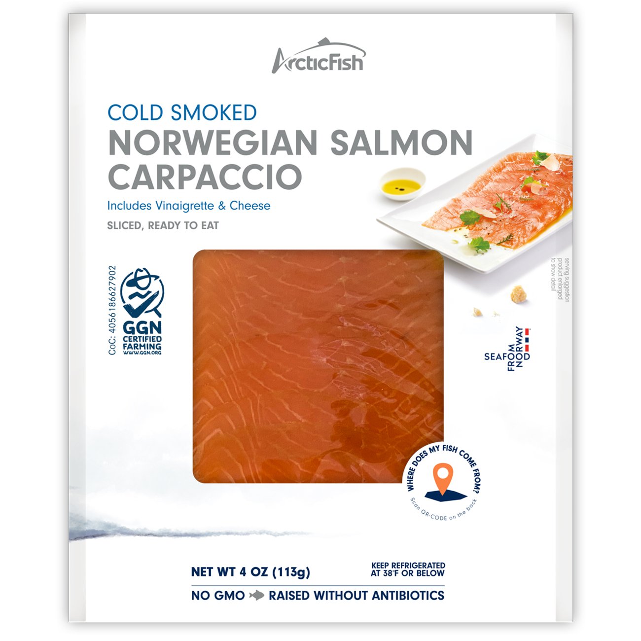 Arctic Fish Cold Smoked Norwegian Salmon Carpaccio - Shop Fish at H-E-B
