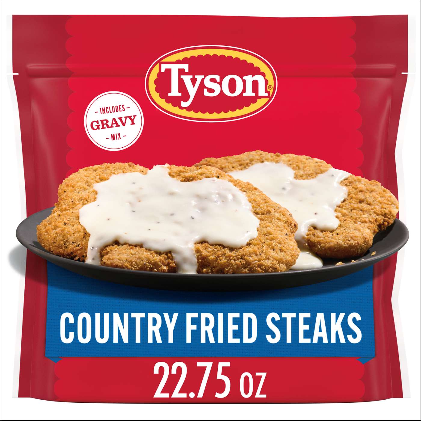 Tyson Frozen Country Fried Steaks with Gravy Mix - Shop Beef & veal at ...