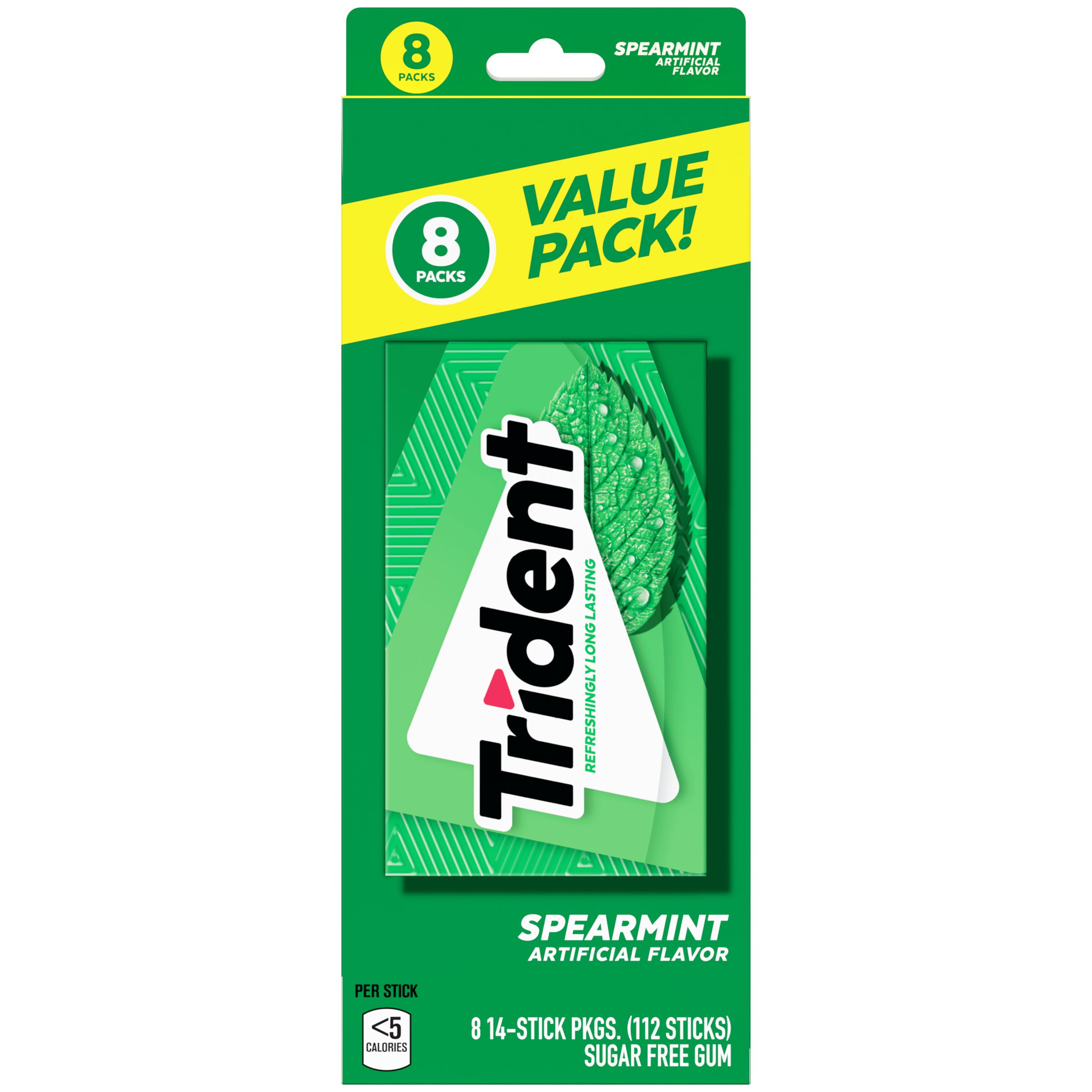 Trident Spearmint Sugar Free Gum - Shop Gum & mints at H-E-B