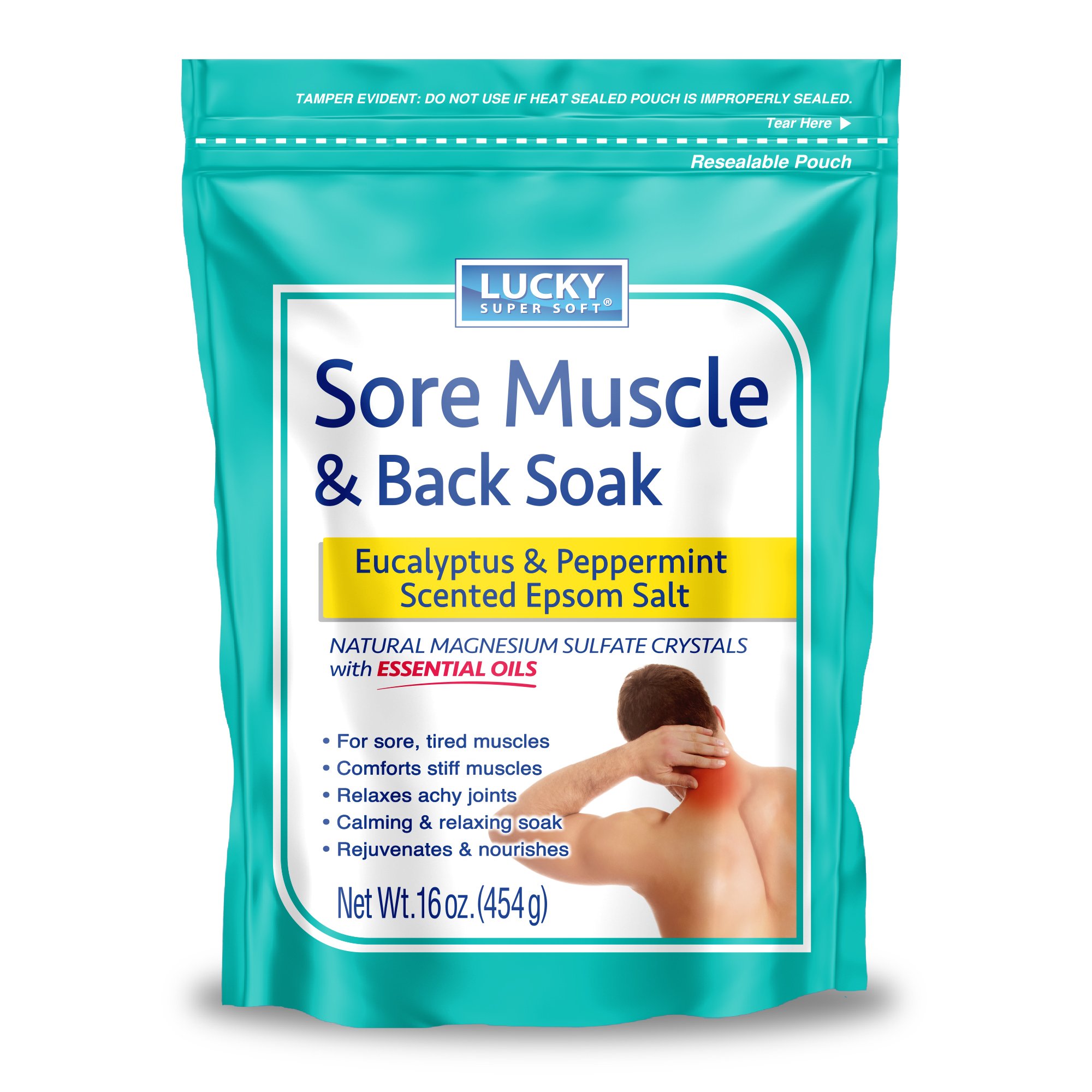 Lucky Super Soft Sore Muscle & Back Soak Epsom Salt - Eucalyptus ...