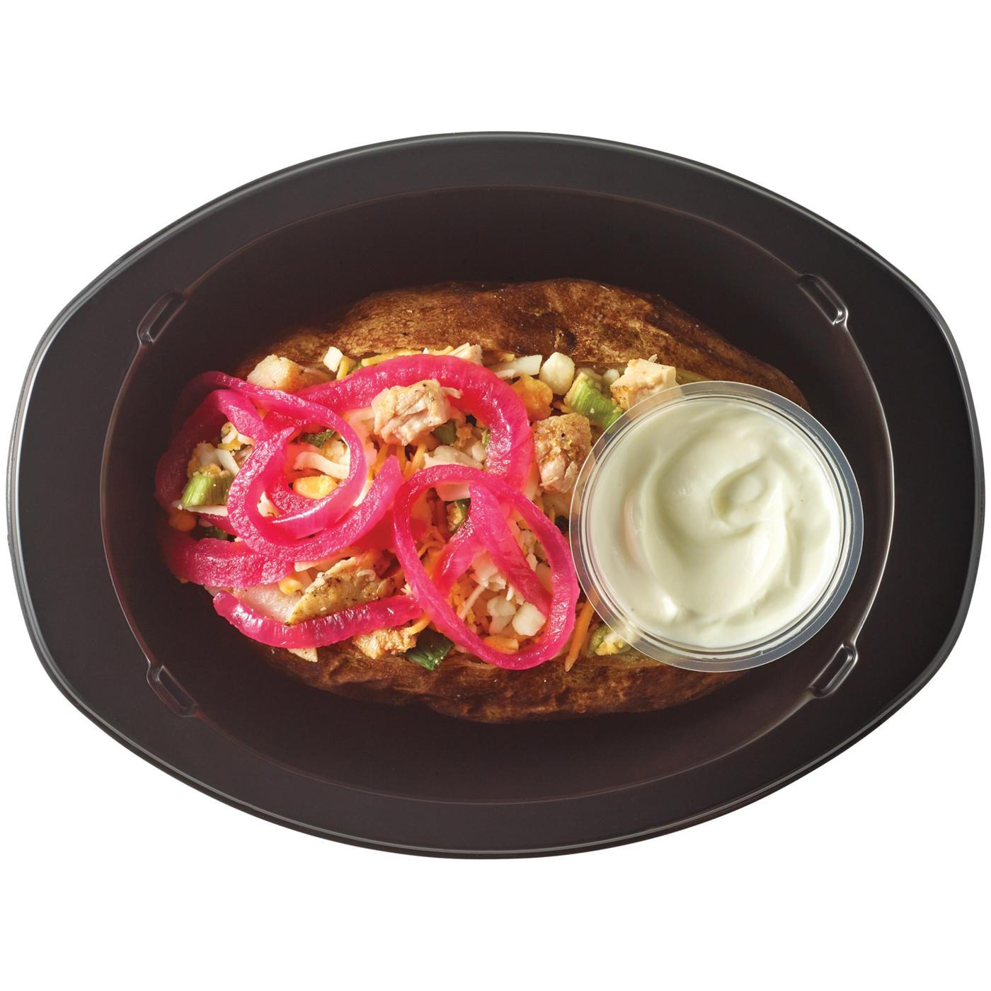 Meal Simple by H-E-B Chicken Fajita Loaded Baked Potato - Shop Entrees ...