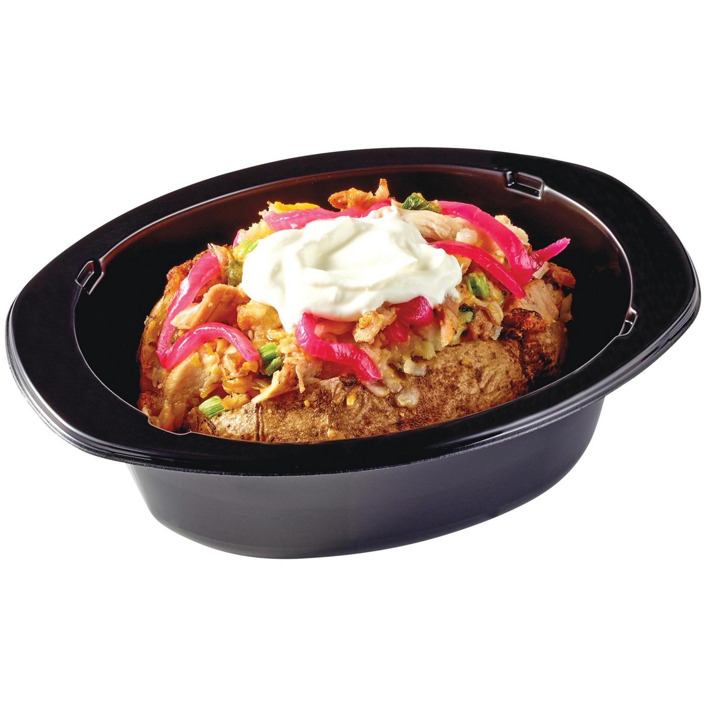 Meal Simple by H-E-B Chicken Fajita Loaded Baked Potato - Shop Entrees ...