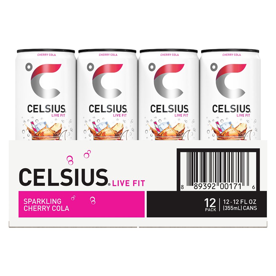 Celsius Sparkling Cherry Cola 12 Pack Cans - Shop Sports & energy ...