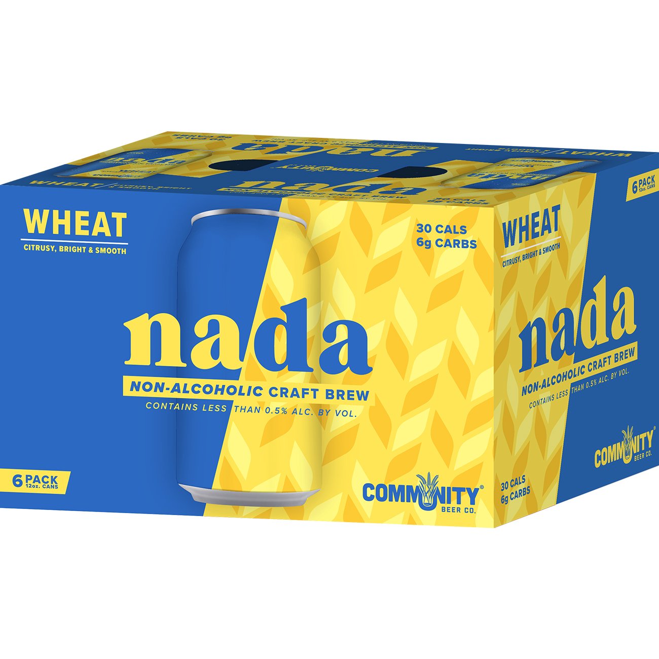 Community Beer Nada Wheat Non-Alcoholic Craft Beer 6 pk Cans - Shop ...
