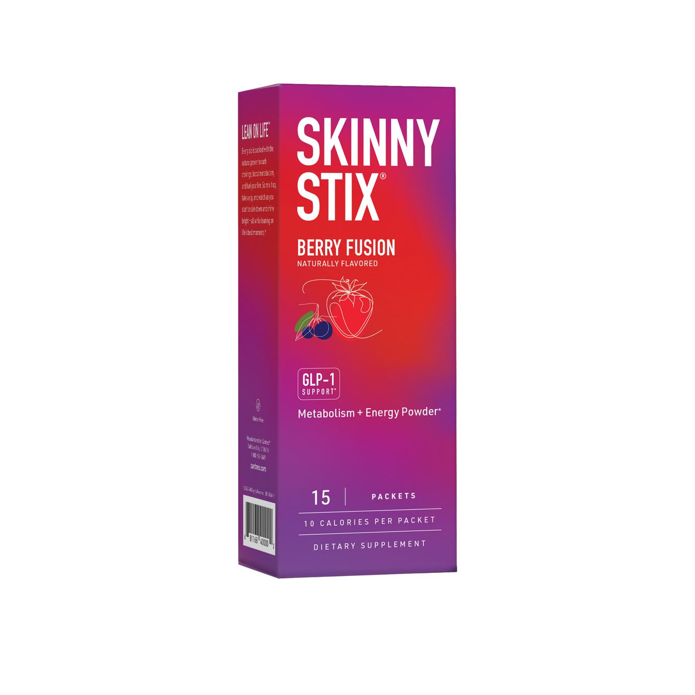 Zantrex Skinny Stix GLP-1 Support Metabolism & Energy Drink Mix - Berry ...