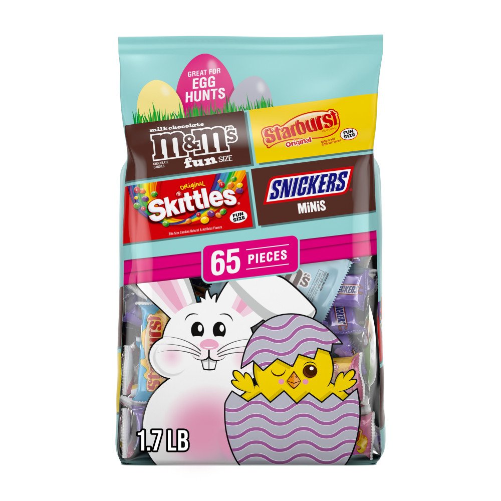 M&M'S, Snickers, Skittles & Starburst Assorted Easter Egg Hunt Candy ...