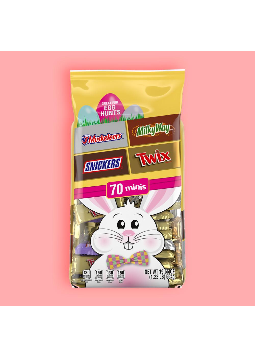 Snickers, Twix, Milky Way & 3 Musketeers Assorted Minis Easter Egg Hunt ...