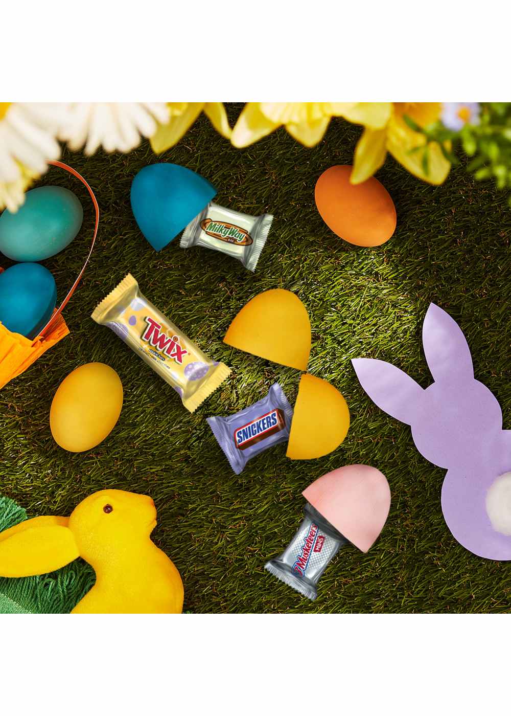 Snickers, Twix, Milky Way & 3 Musketeers Assorted Minis Easter Egg Hunt ...