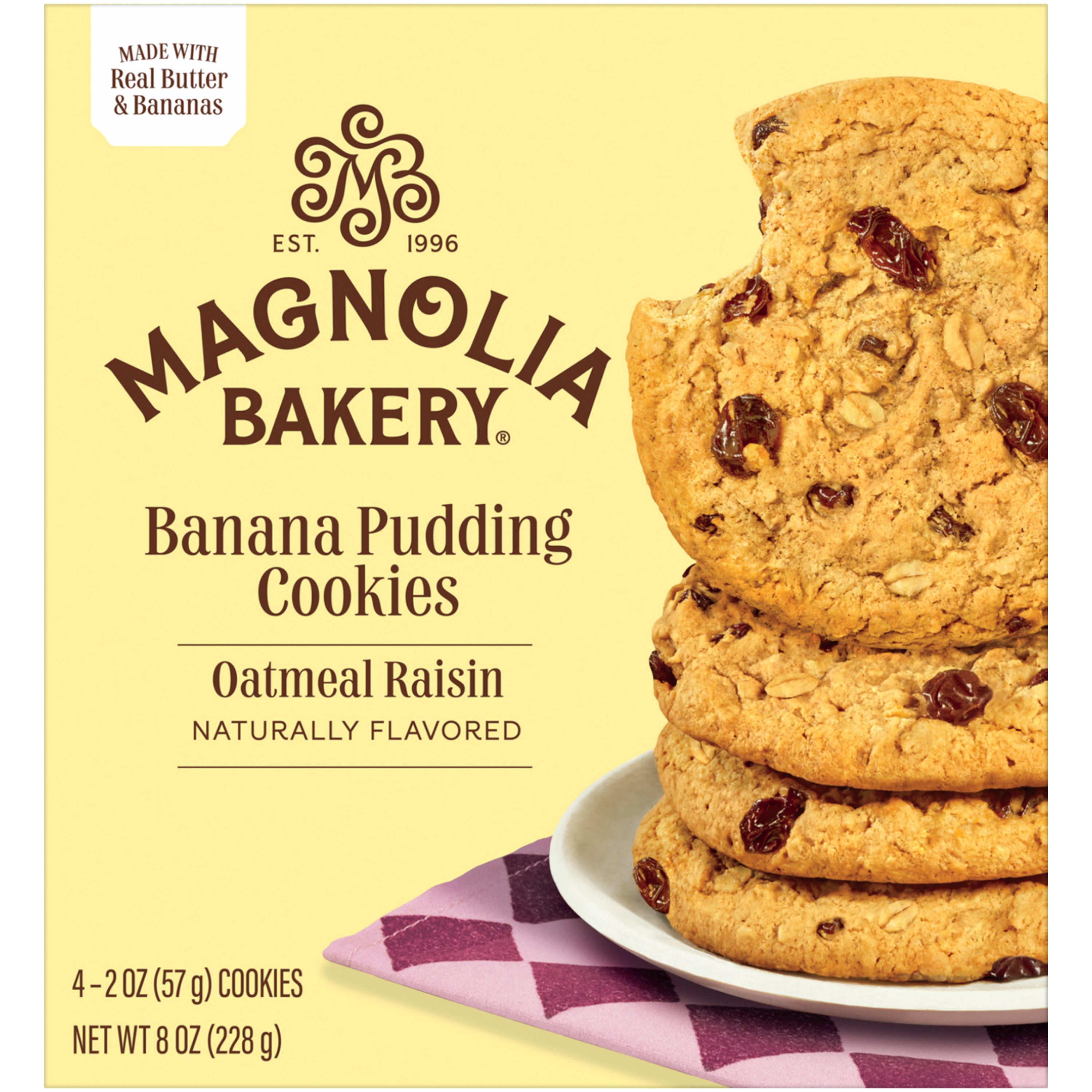 Magnolia Bakery Oatmeal Raisin Banana Pudding Cookies, 4 ct | Central ...