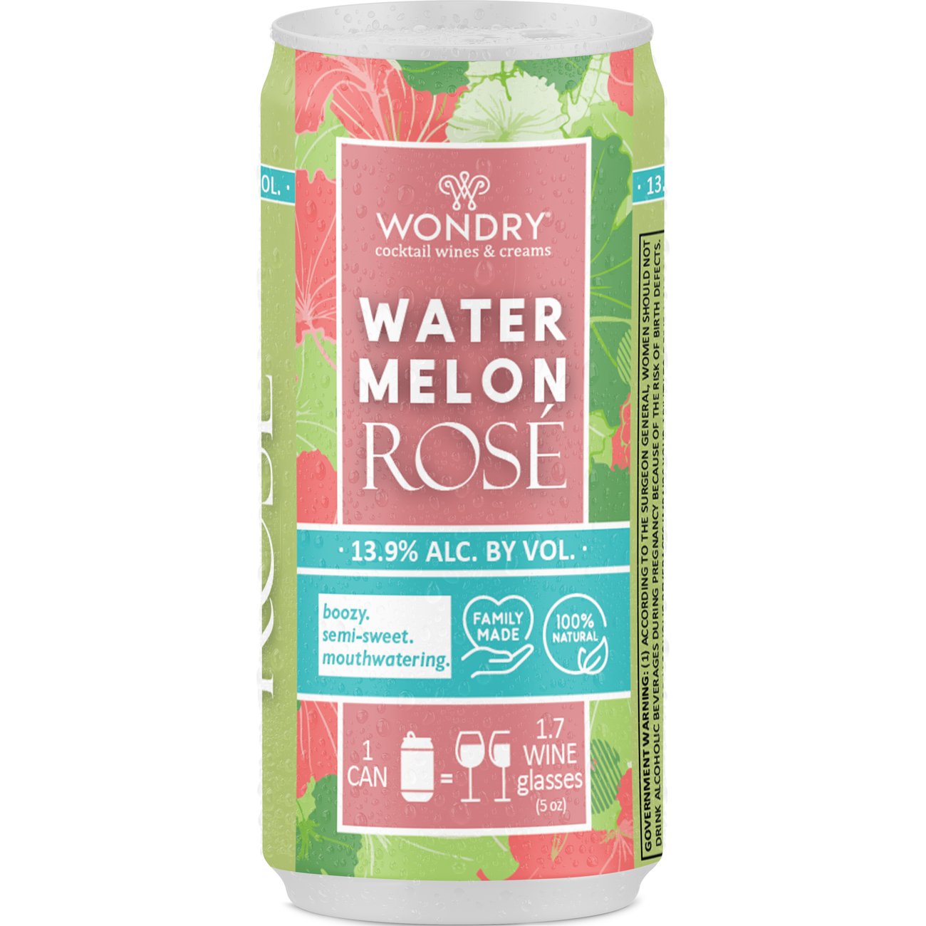 Wondry Watermelon Rose Wine Cocktail - Shop Malt beverages & coolers at ...