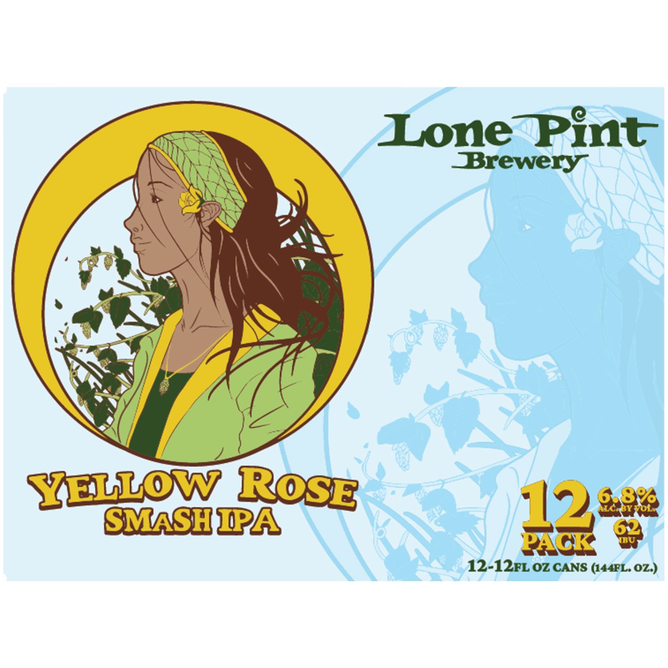 Lone Pint Brewery Yellow Rose IPA Craft Beer 12 pk Cans - Shop Beer at ...