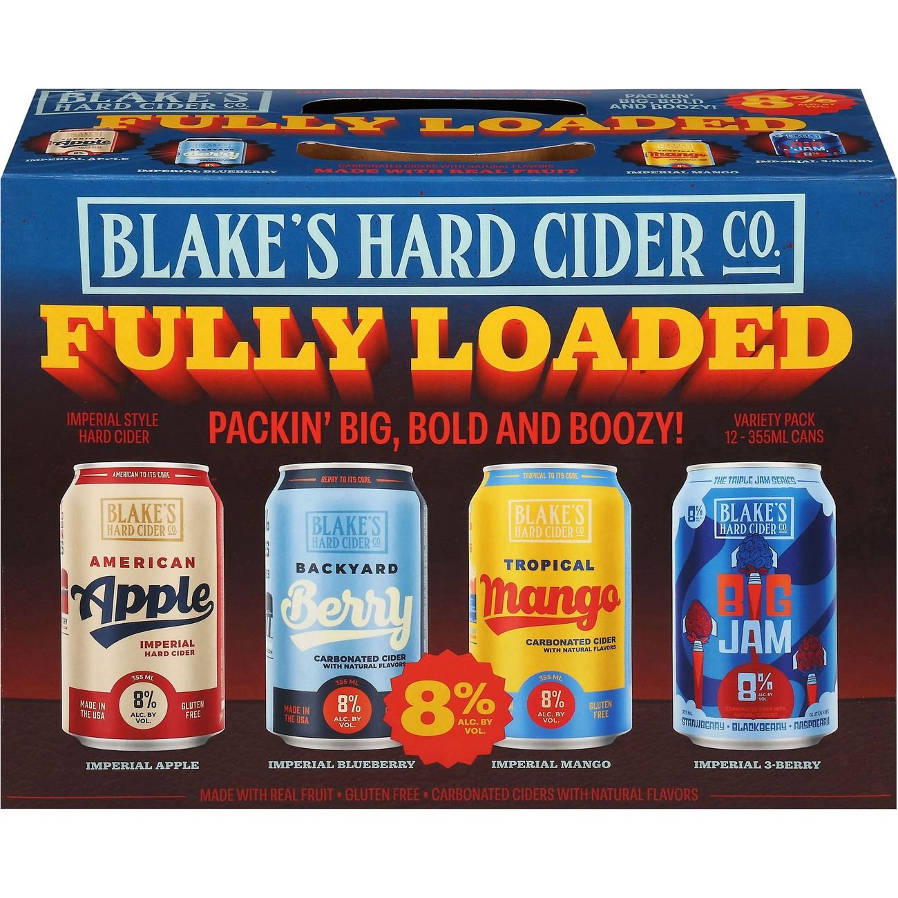 Blake's Hard Cider Fully Loaded Variety 12 pk Cans - Shop Hard cider at ...