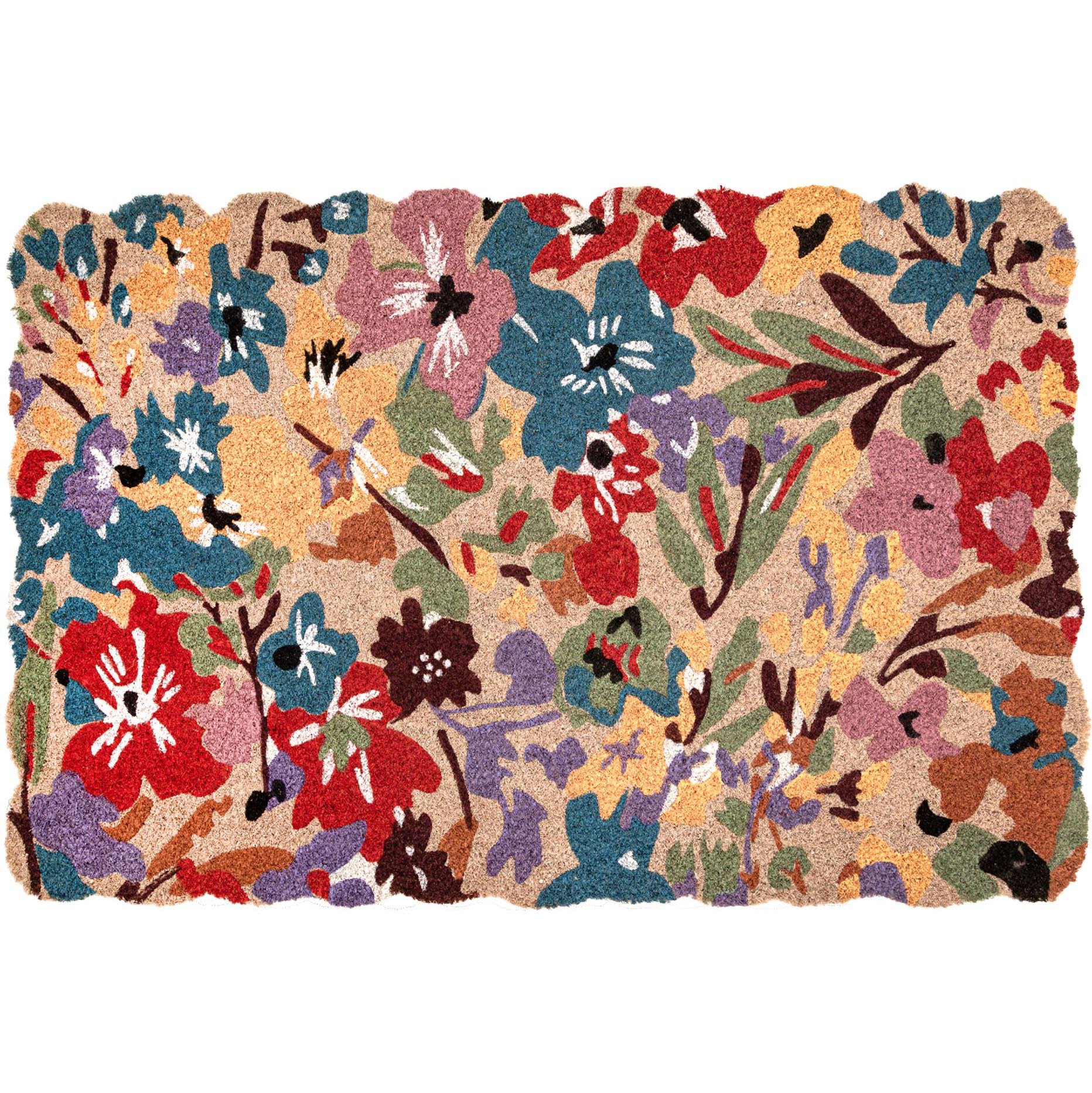 Stitch & Weft Floral Scalloped Coir Doormat - Shop Rugs & mats at H-E-B