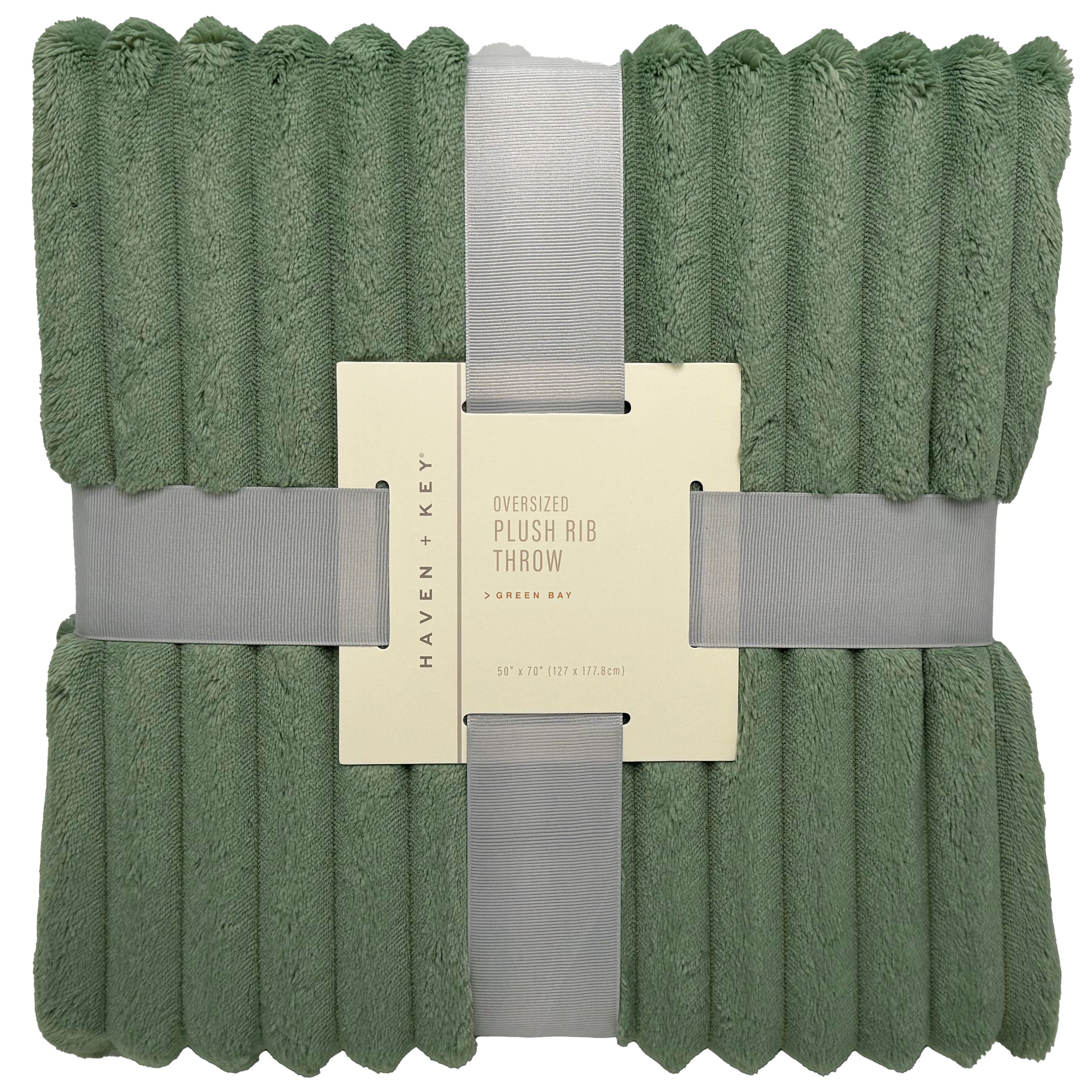 Haven + Key Oversized Plush Rib Throw Blanket - Green Bay - Shop ...